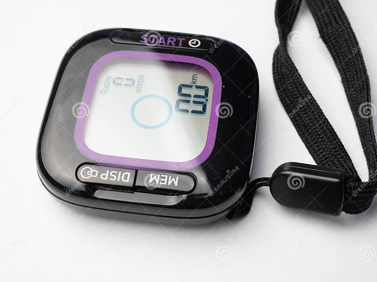 A Black Digital Pedometer, a Device for Counting Steps Stock Photo ...