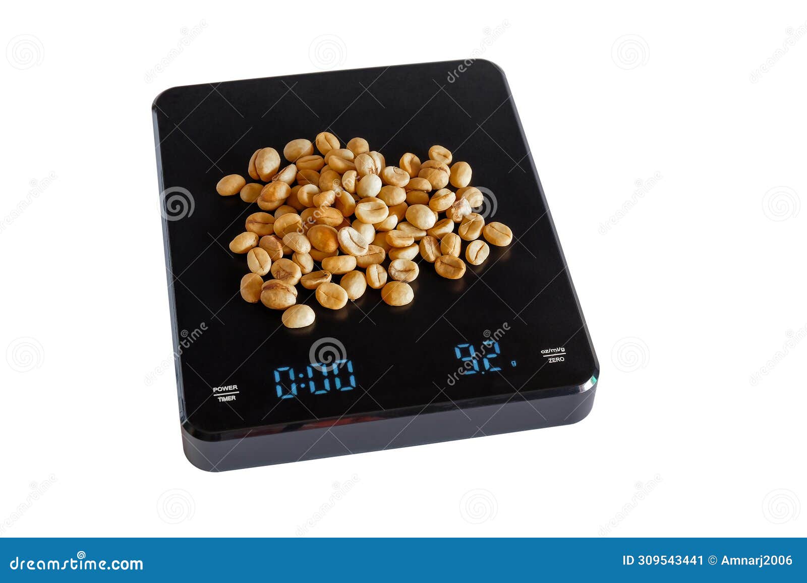 Black Digital Weighing Scale for Coffee Measure Stock Image - Image of ...