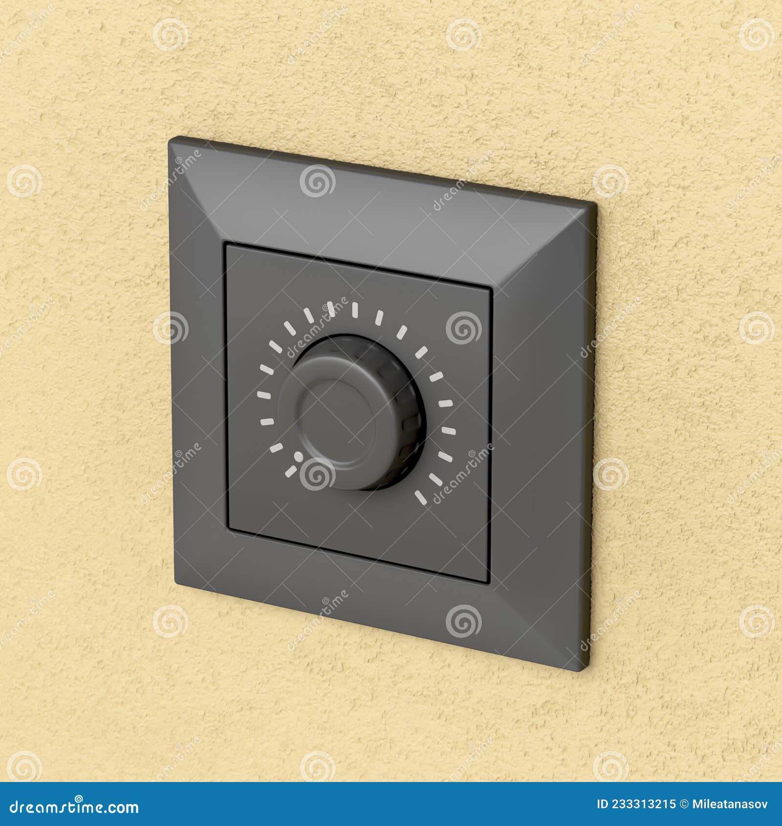 Black dimmer light switch stock illustration. Illustration of household ...