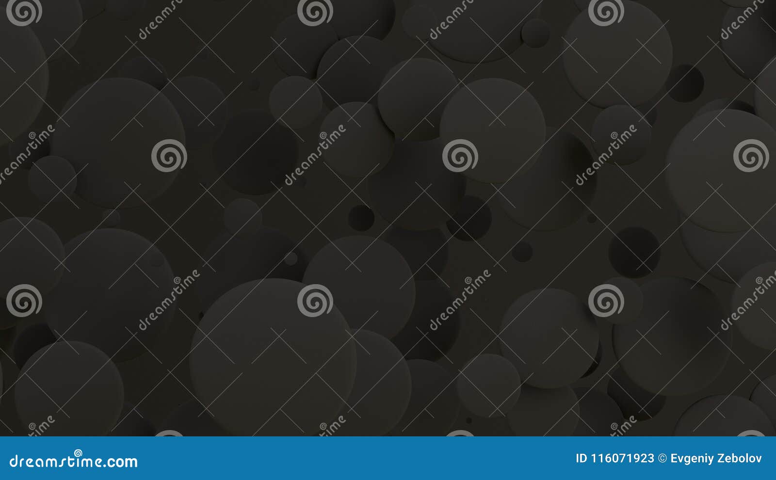 Black Discs of Random Size on Black Background Stock Illustration ...