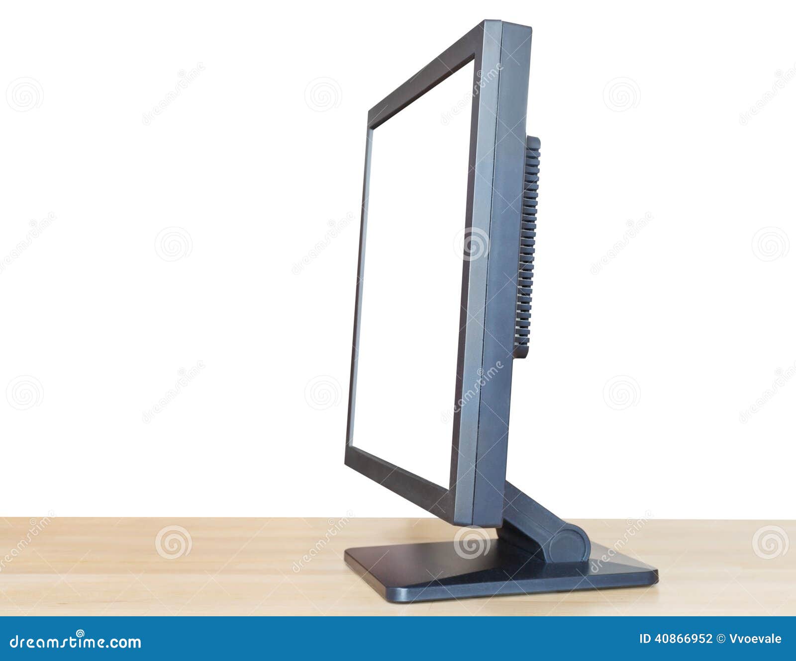 Cutout Screen Of Computer Monitor On Desk At Night, Engineering With ...