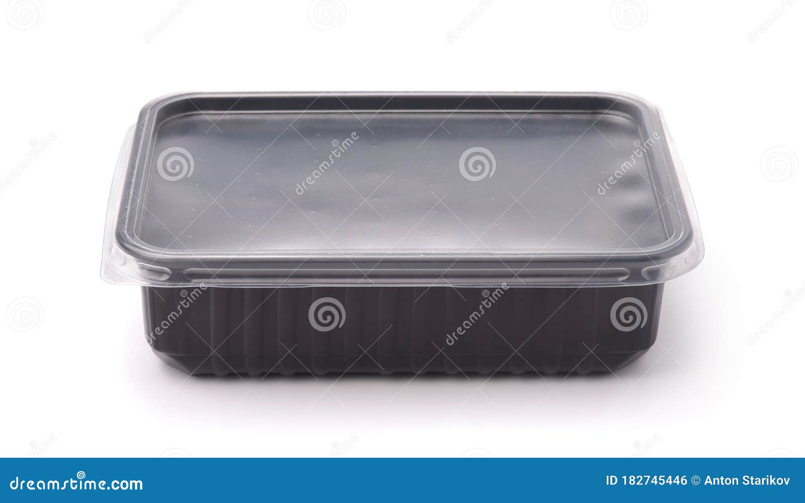 Black Disposable Plastic Food Takeaway Container Stock Photo - Image of ...