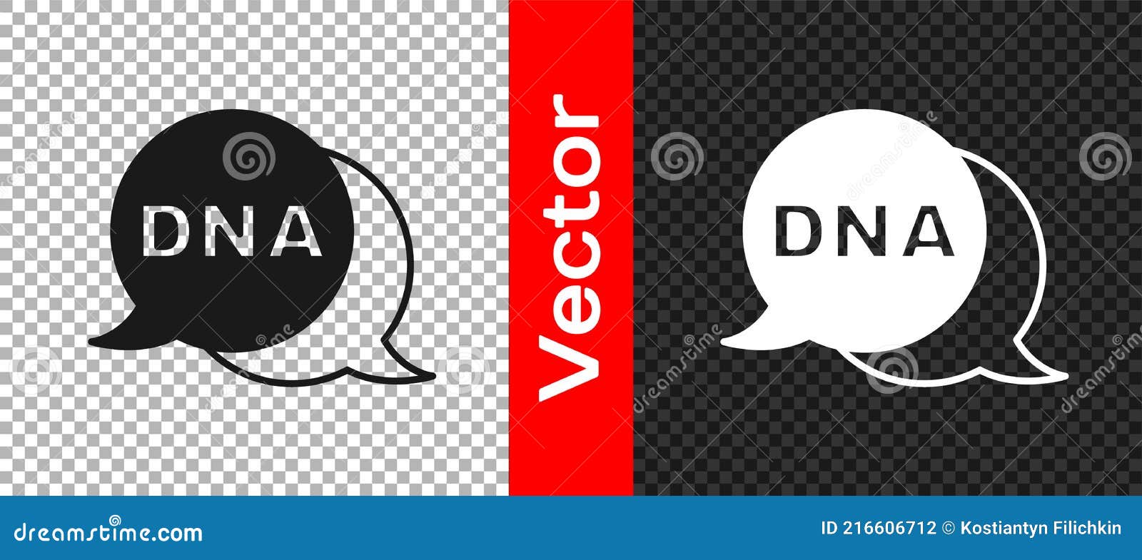 Black DNA Symbol Icon Isolated on Transparent Background. Vector Stock ...