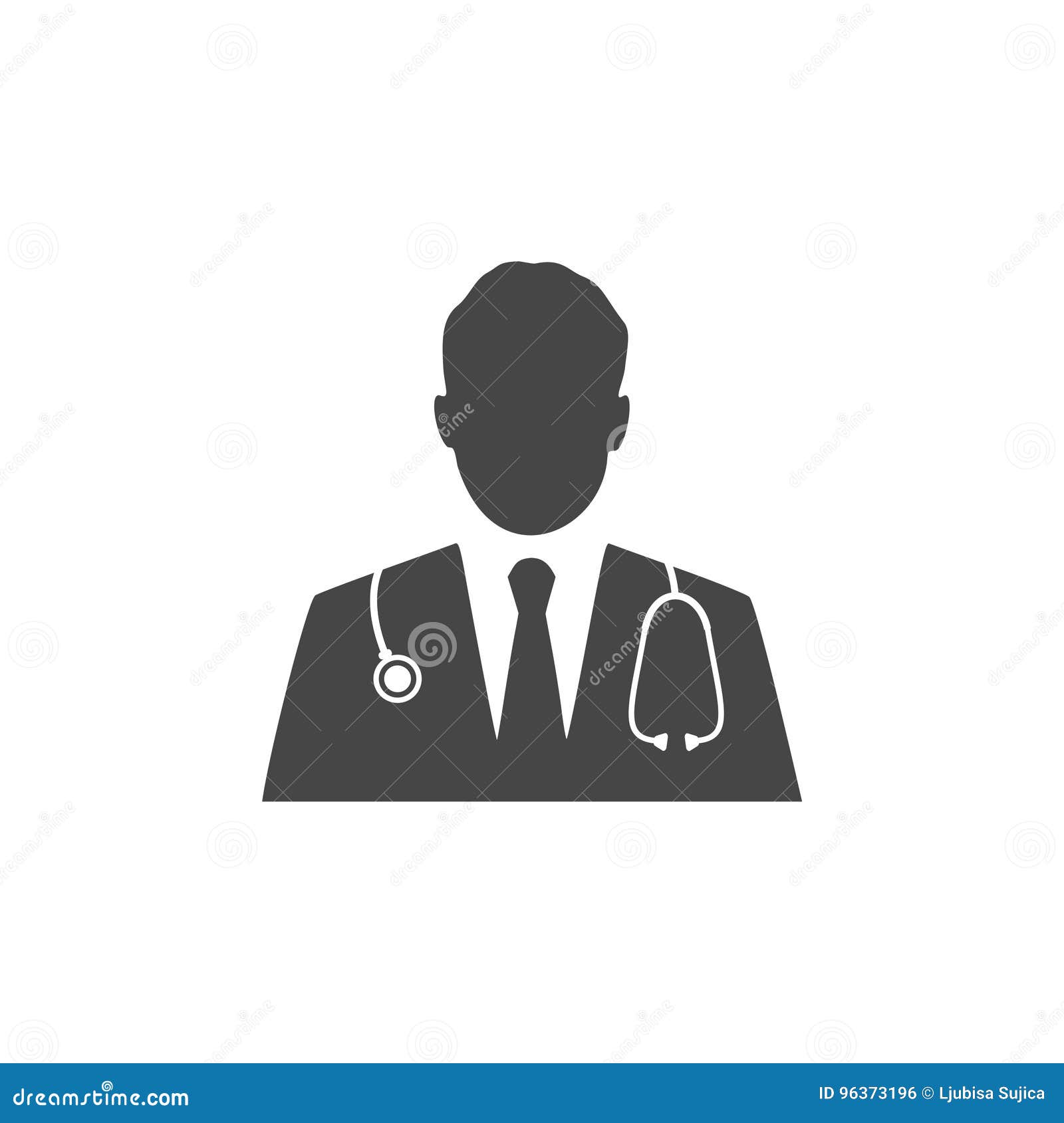 Black Doctor icon stock vector. Illustration of occupation - 96373196