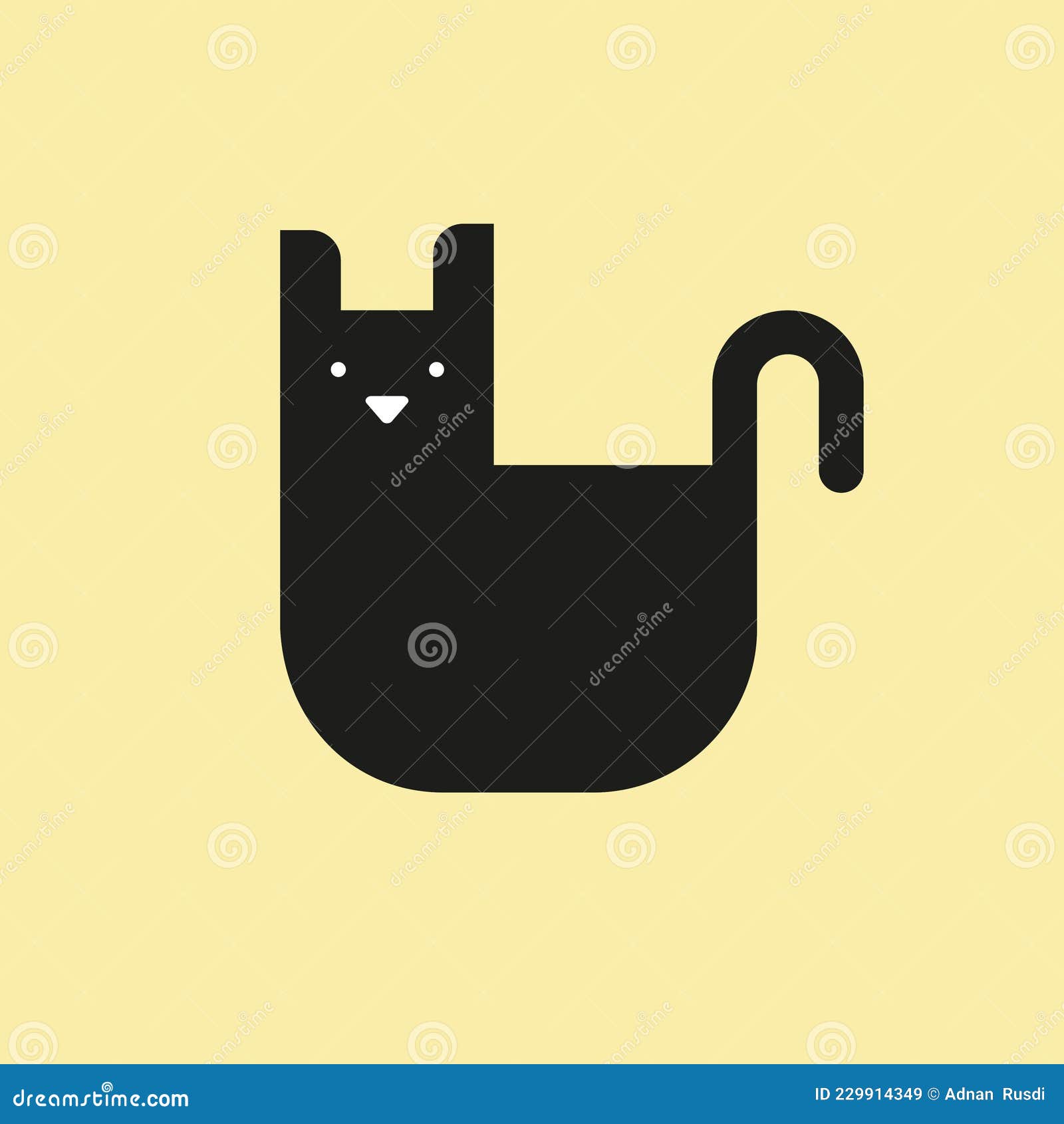 Black Dog Flat Design Vector Illustration Stock Illustration ...