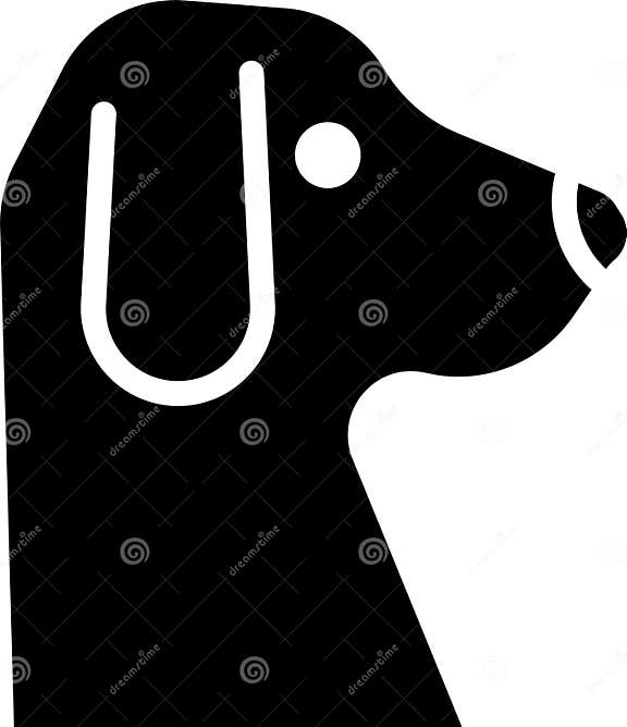 Black Dog Icon Isolated on White Background. Vector Stock Vector ...