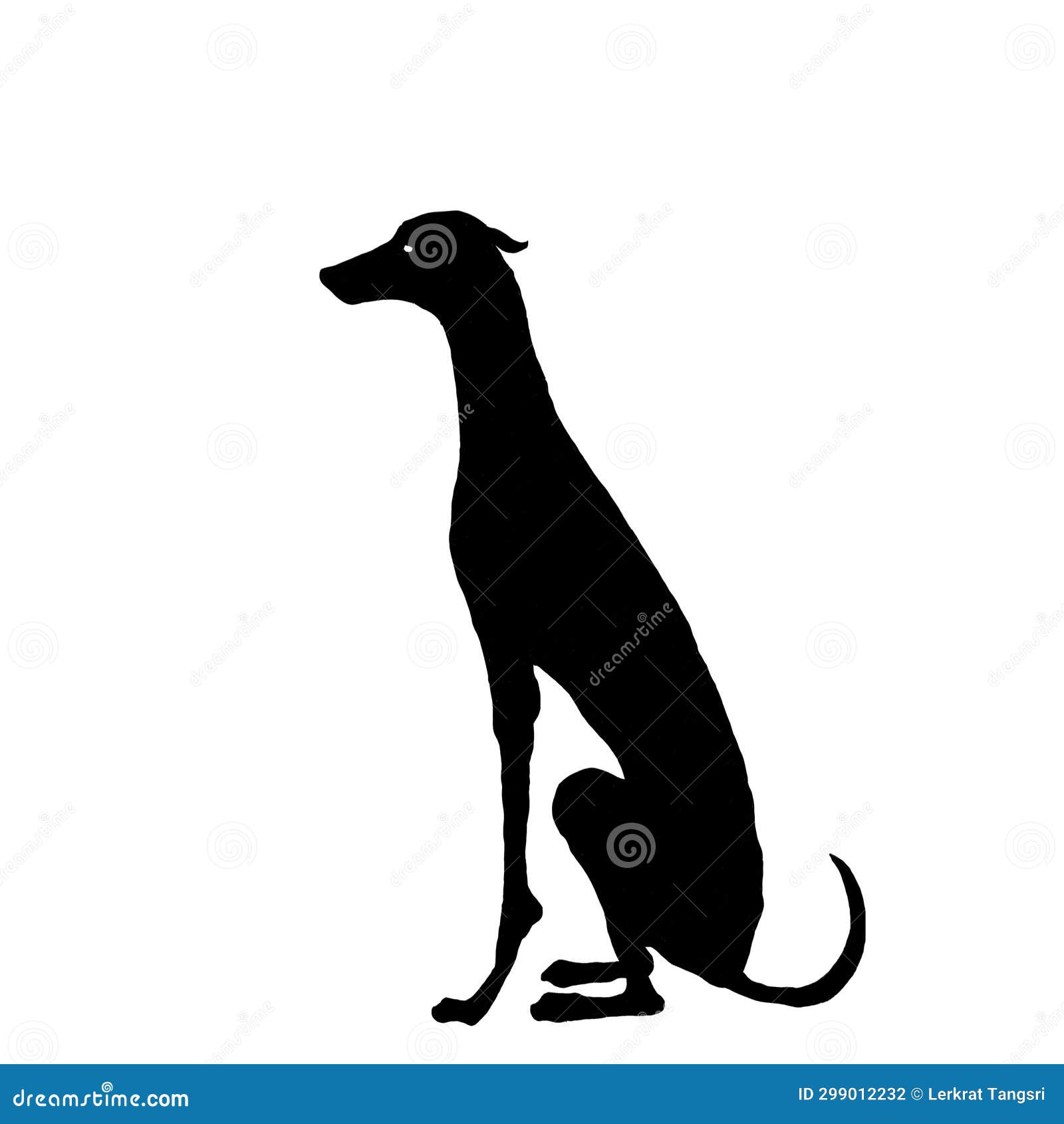 Black dog side view stock illustration. Illustration of drawing - 299012232