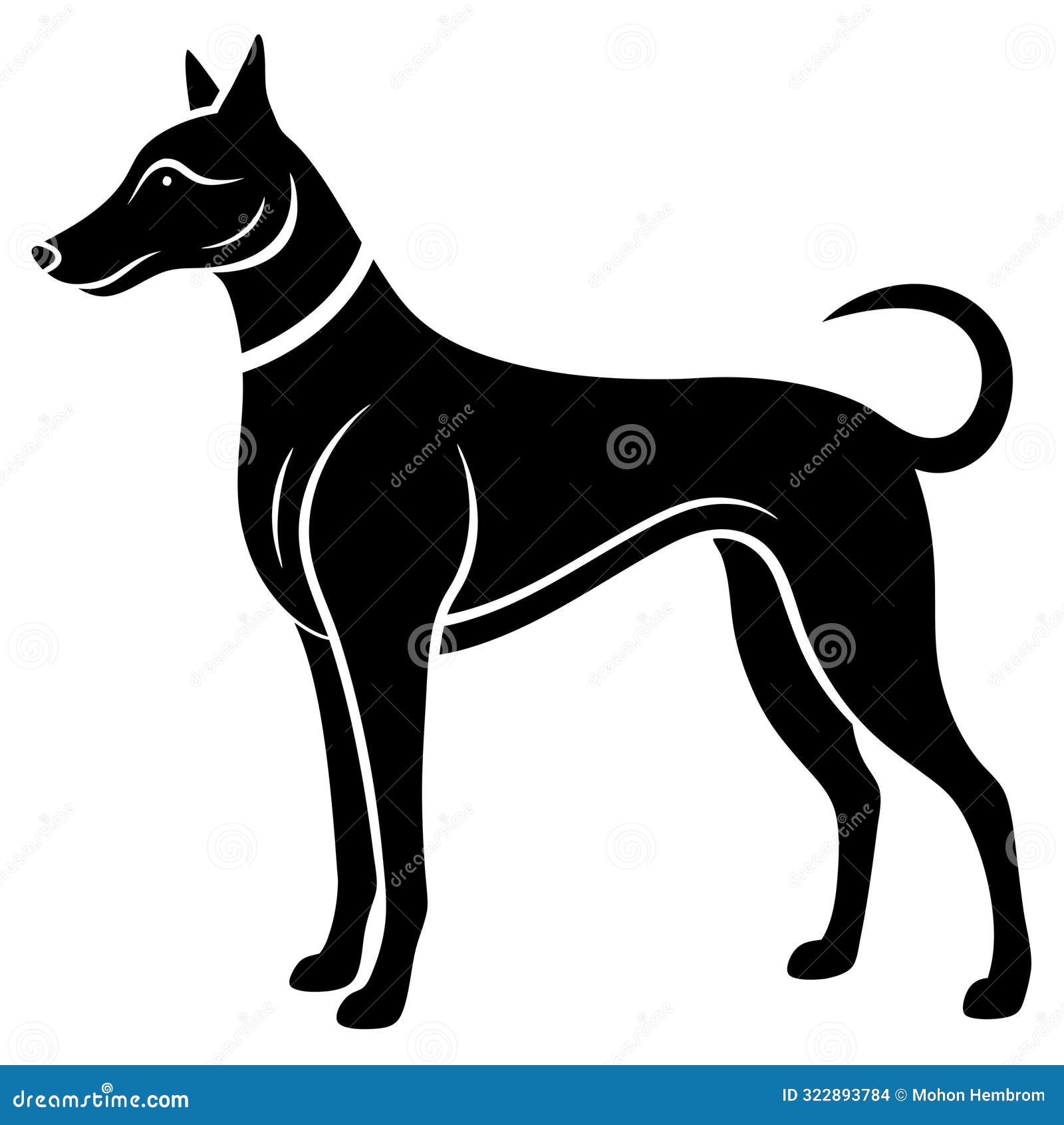 Black Dog Simple Vector Art Stock Vector - Illustration of animal ...