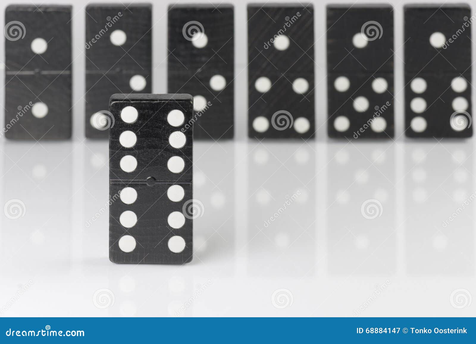 Black Domino bricks stock image. Image of merge, standing - 68884147
