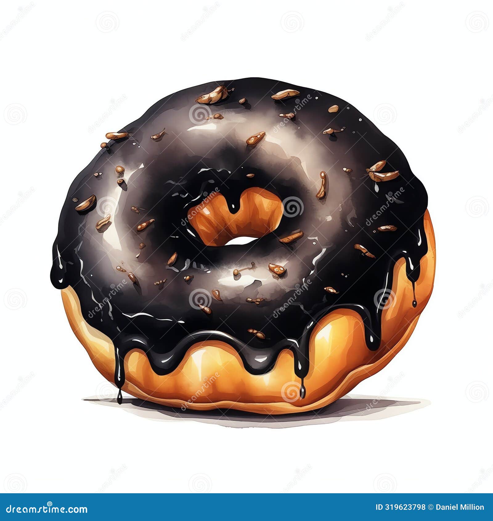 Donut Sweets Hand Drawn Doodle Vector Illustration. Confectionary ...