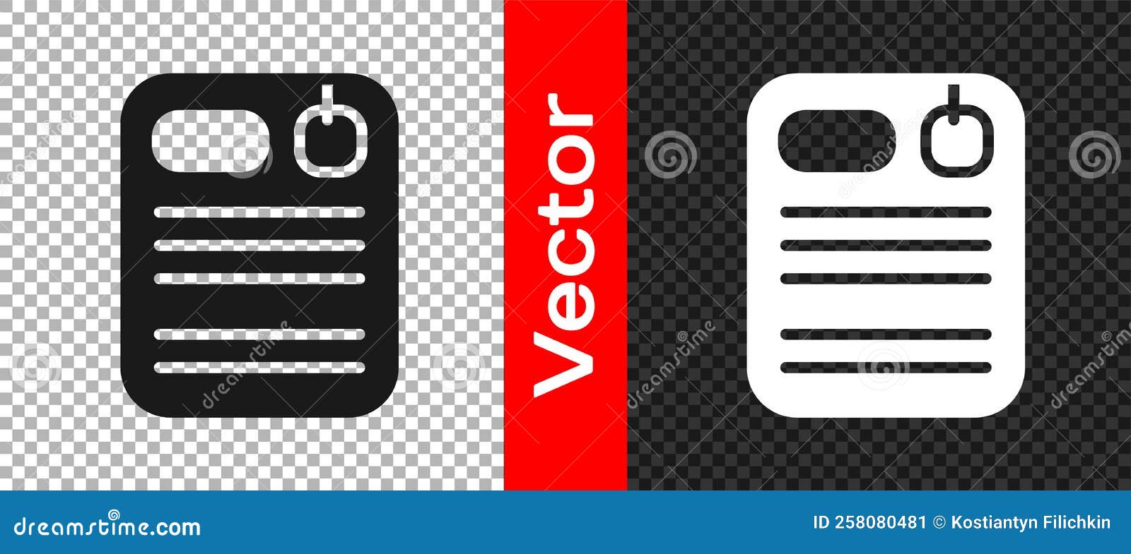 Black Dossier Folder Icon Isolated on Transparent Background. Vector ...