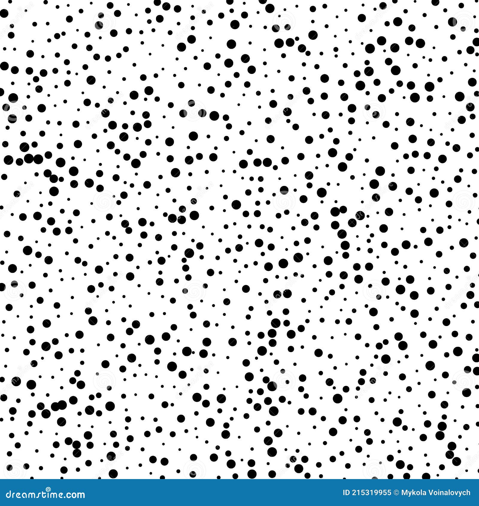 Black Dot Pattern with Different Grunge Effect Rounded Spots Isolated ...