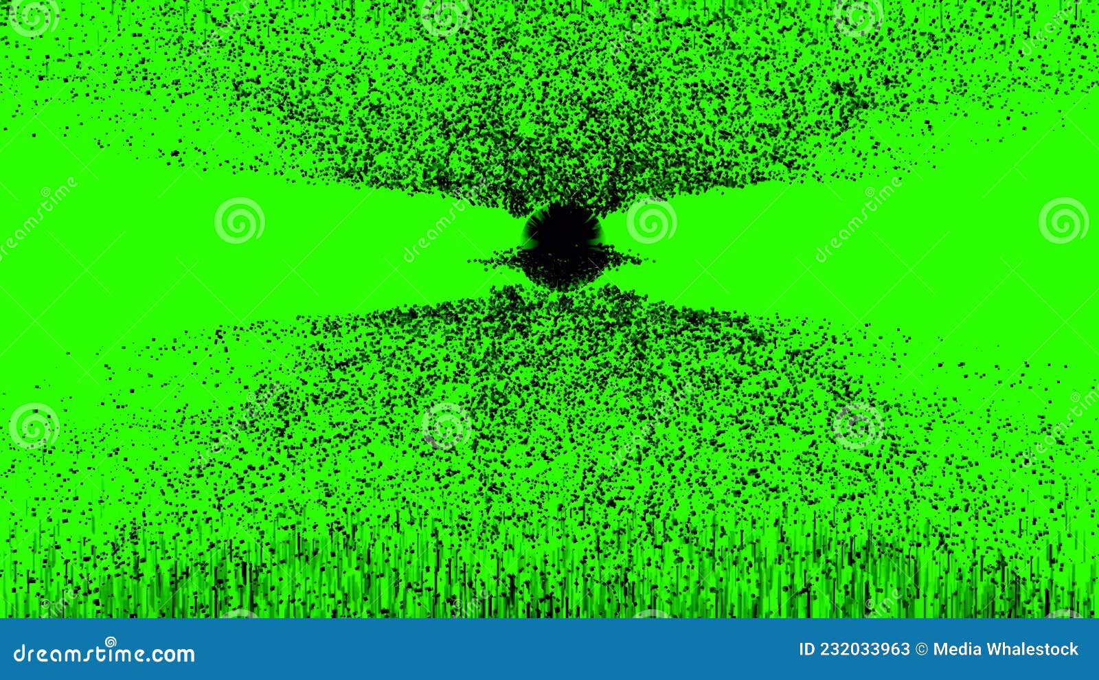 Swarm Of Particles Moving On Black Dot. Design. Attack Of Black ...