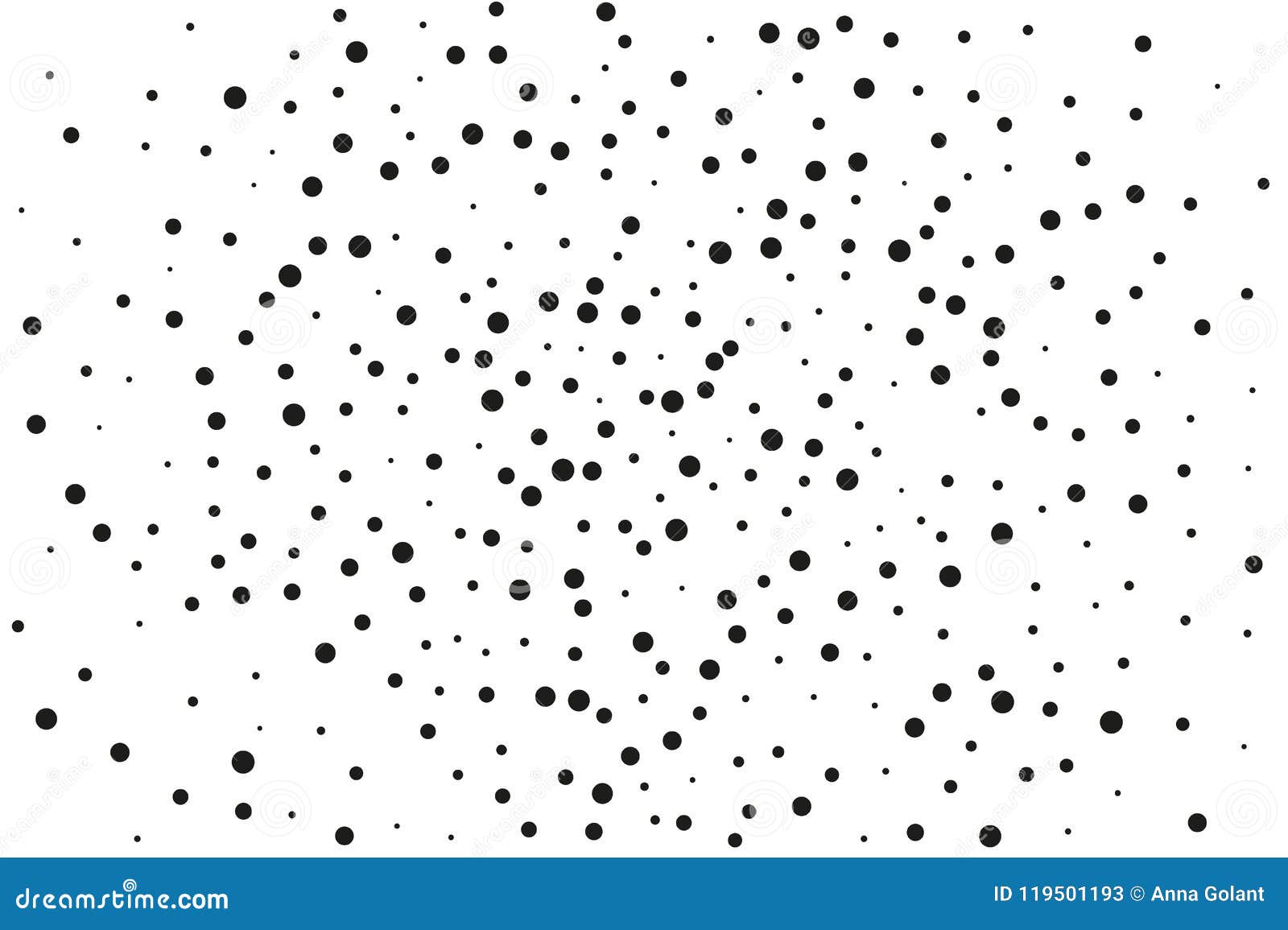 Black Dots of Different Sizes on a White Background. Abstract Spray ...