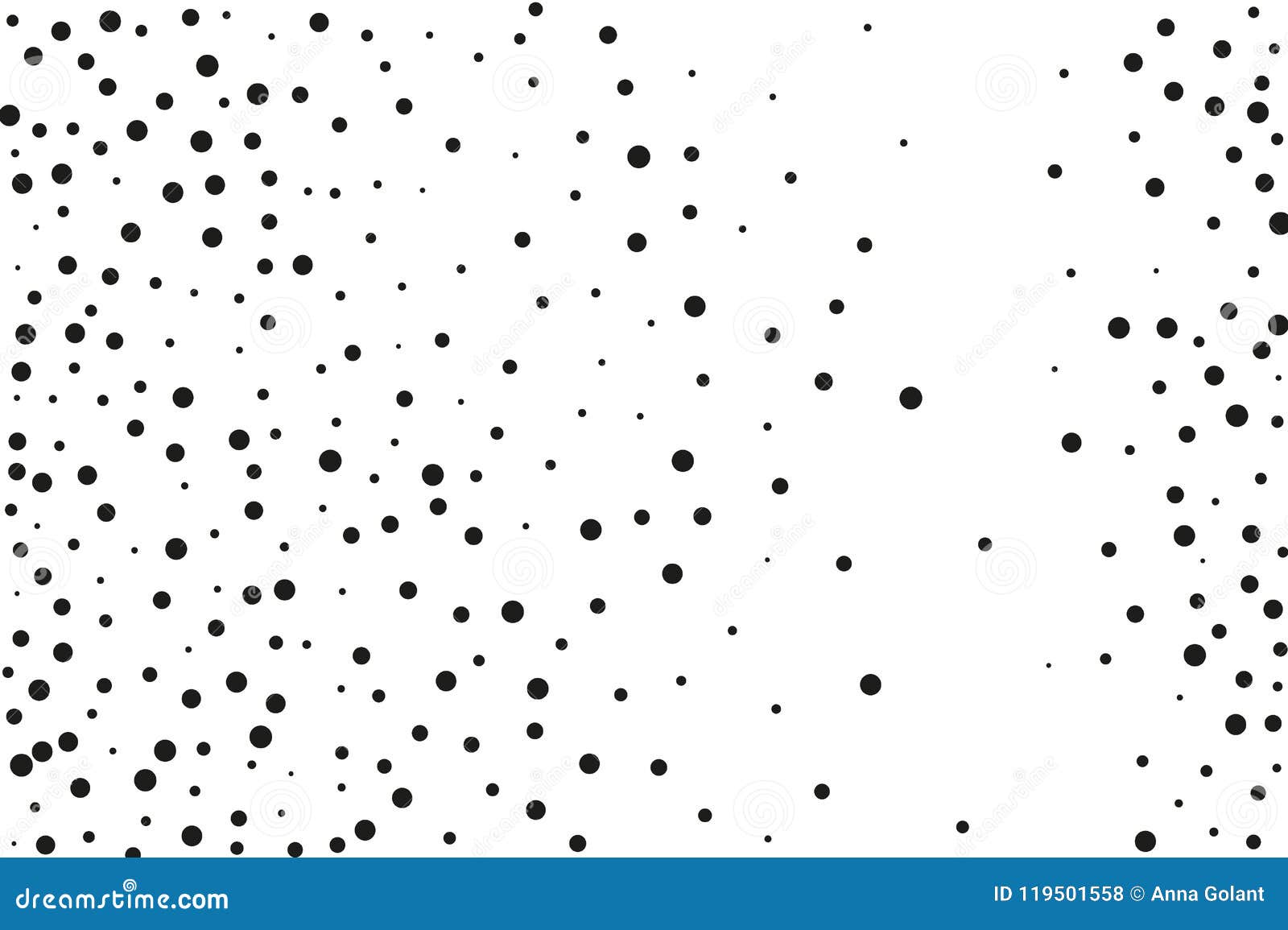 Black Dots of Different Sizes on a White Background. Abstract Spray ...