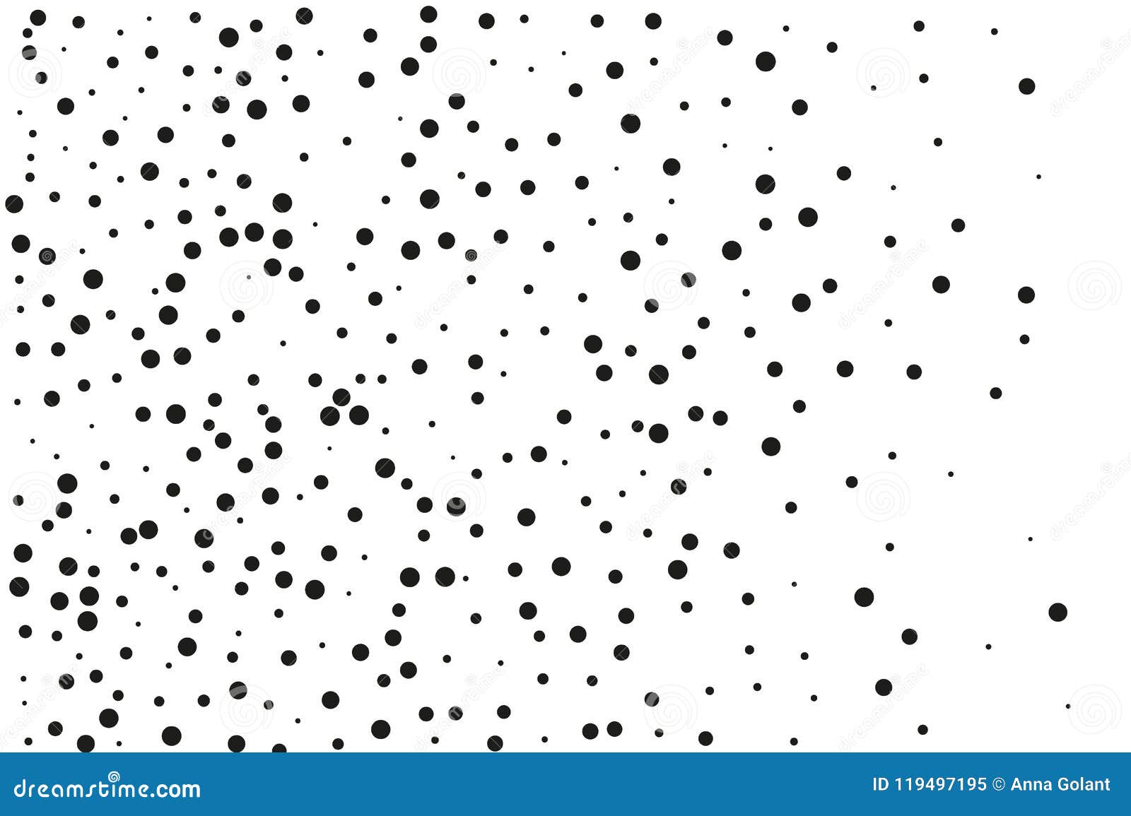 Black Dots of Different Sizes on a White Background. Abstract Spray ...