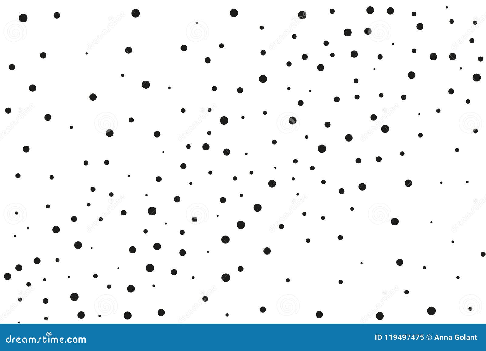 Black Dots of Different Sizes on a White Background. Abstract Spray ...