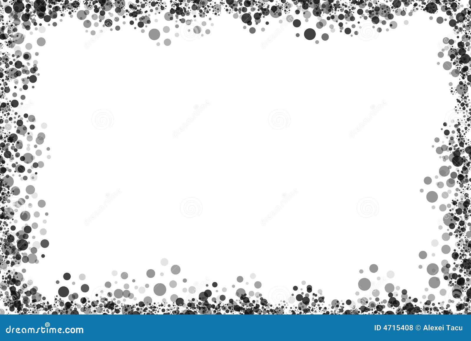 Black dots frame on white stock illustration. Illustration of ...