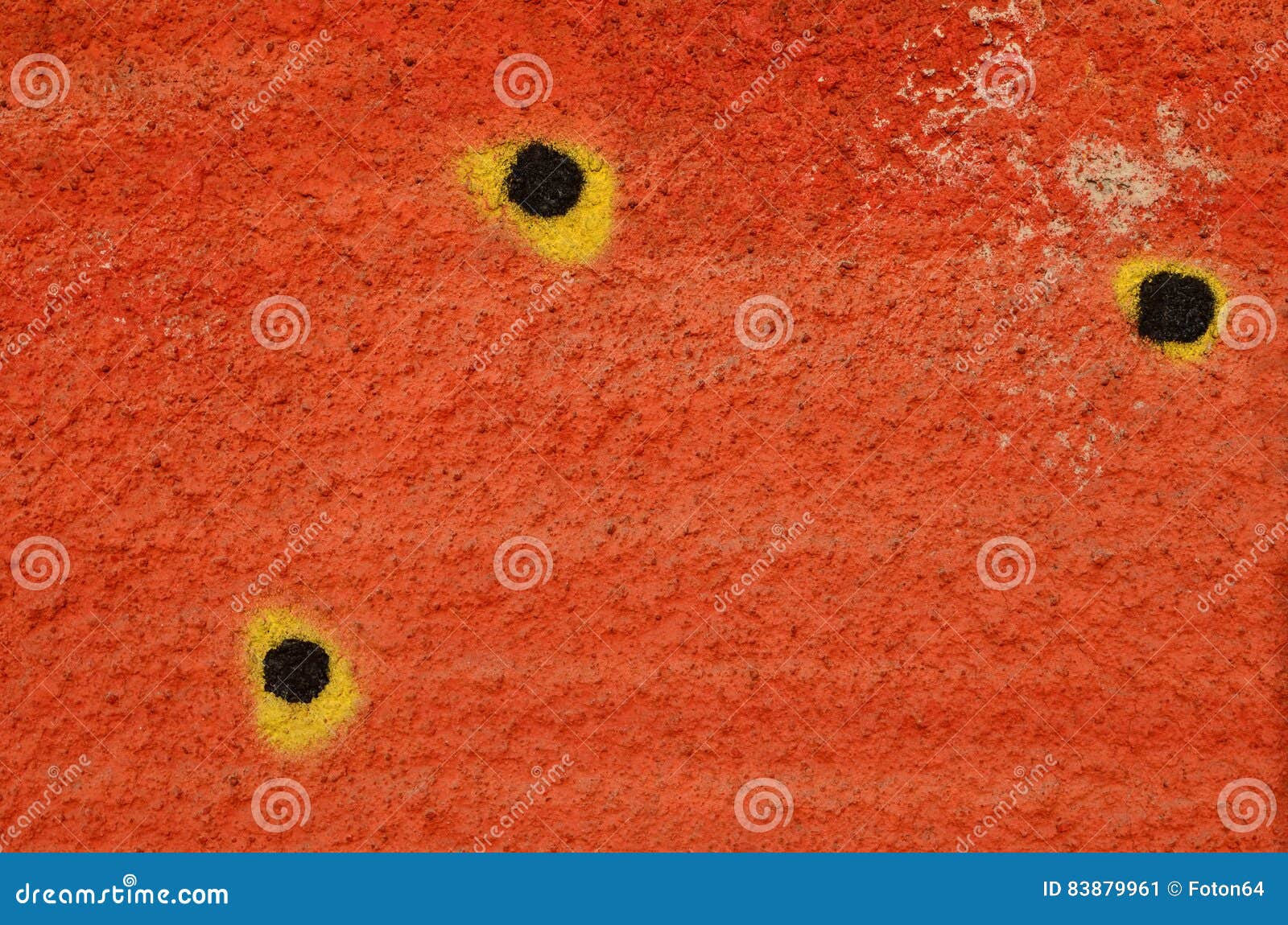 Orange Graffiti on Plastered Wall Stock Image - Image of painted, paint ...
