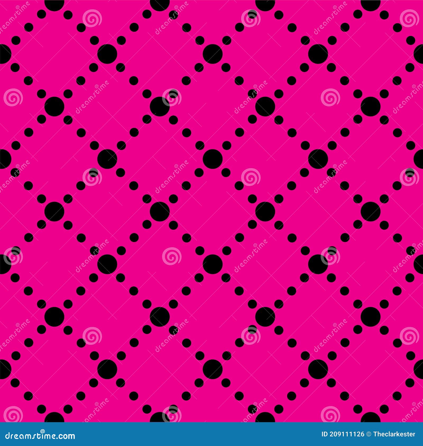 Black Dots on a Pink Background Stock Vector - Illustration of pattern ...