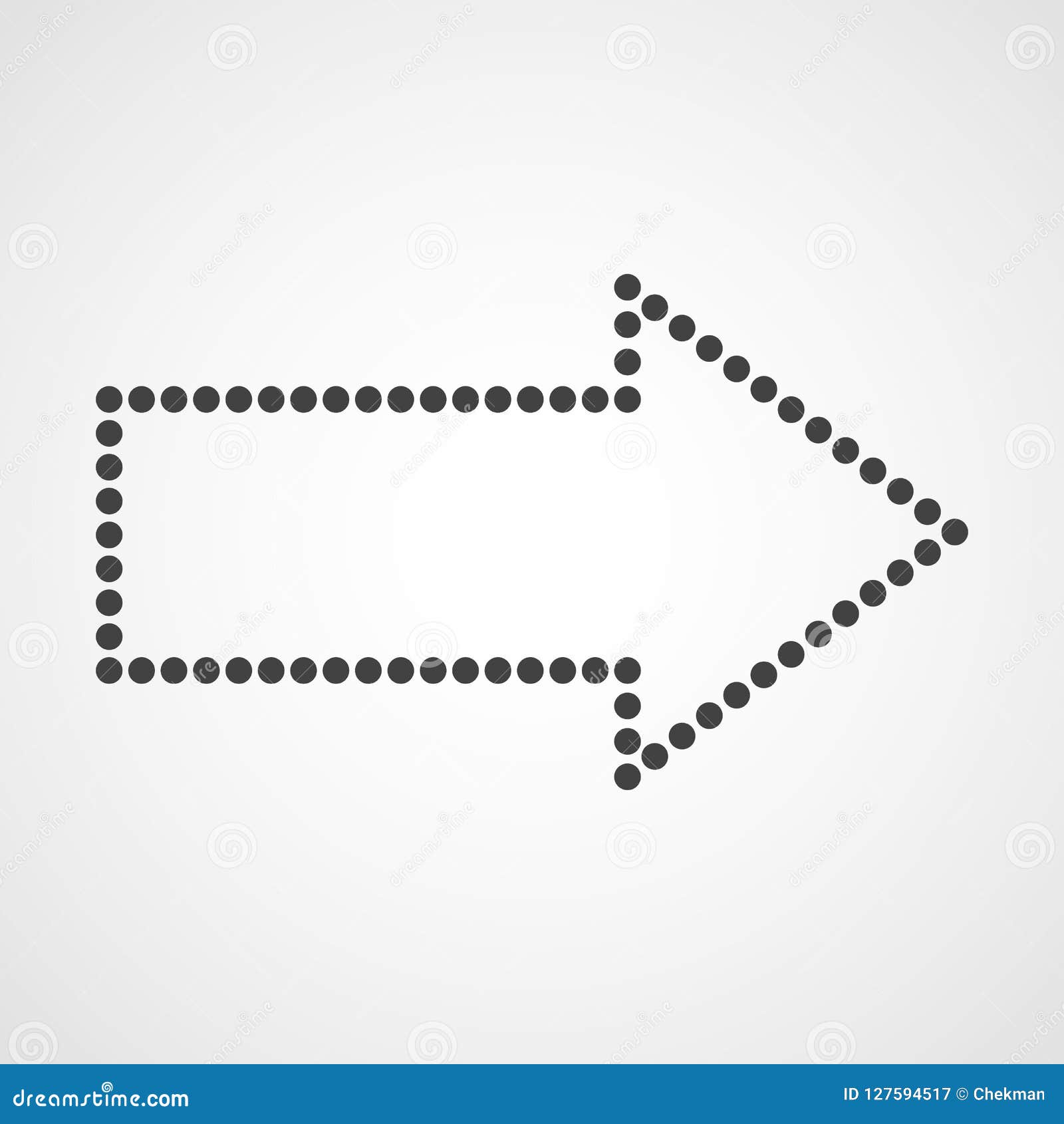 Dotted Arrow. Vector Illustration Stock Illustration - Illustration of ...