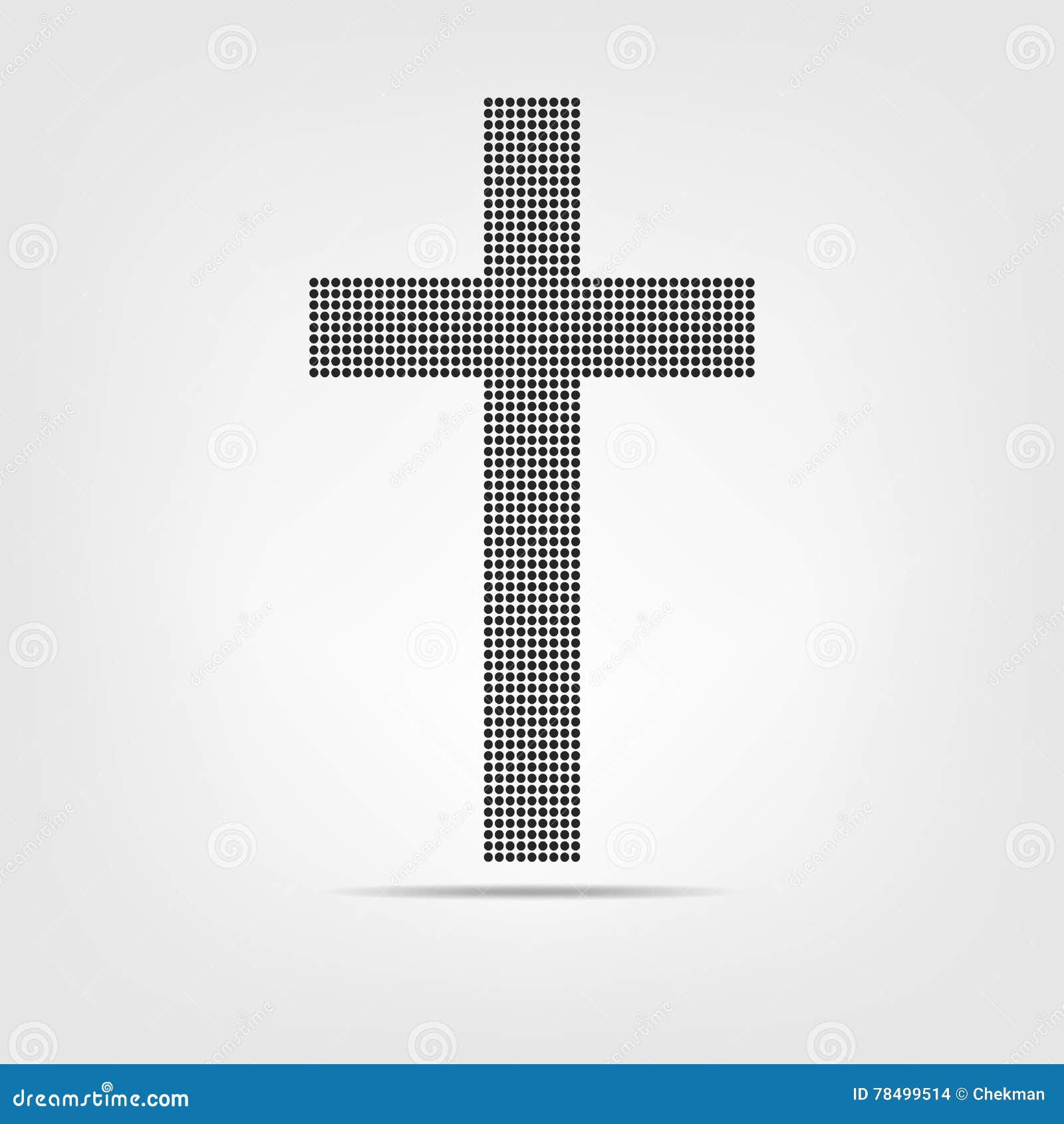 Black Dotted Cross. Vector Illustration Stock Illustration ...