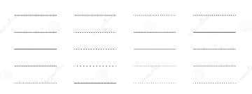 Black Dotted Lines in Various Patterns on White Background. Vector ...