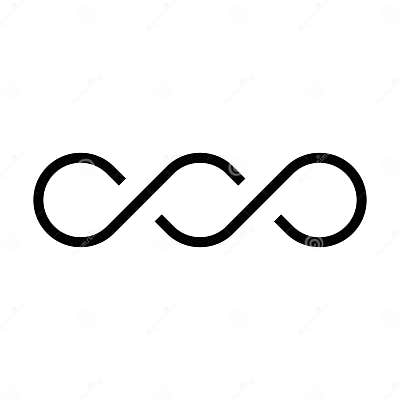 Black Double Infinity Vector Symbol Stock Vector - Illustration of ...