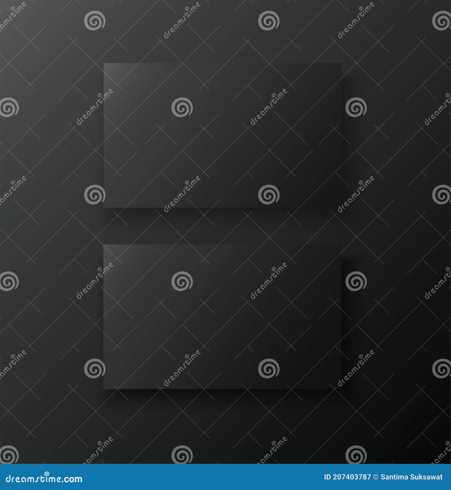 Black Double Sided Card Template Vector Illustration Stock Vector ...