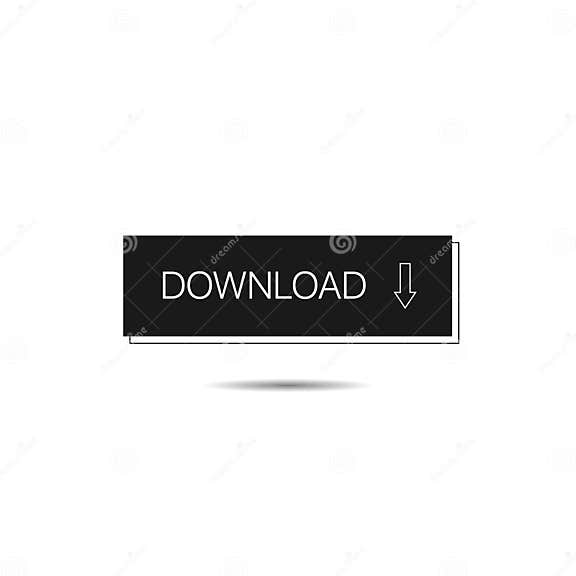 Black Download button stock vector. Illustration of background - 204400216