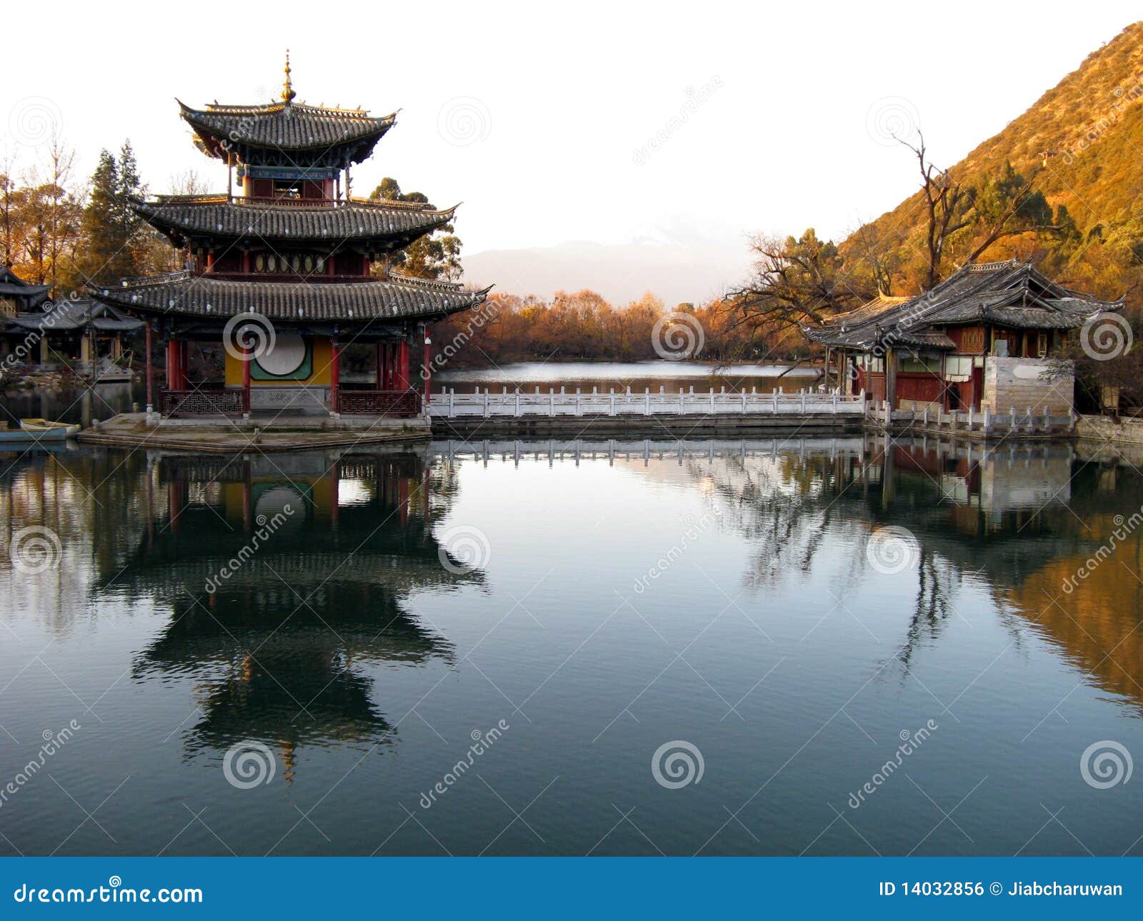 Black Dragon Pool, Lijiang, China Stock Photo - Image of snow, ancient ...