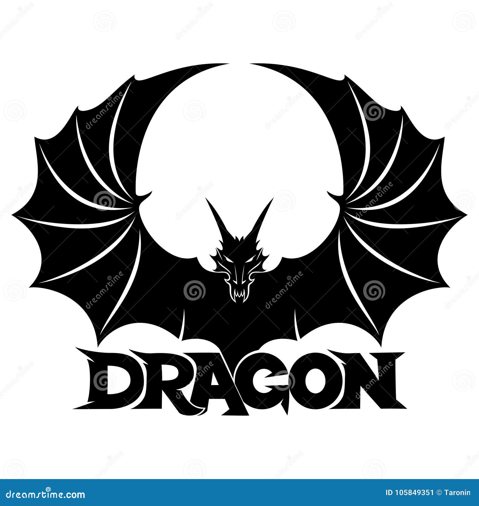 Red Dragon Sign Vector Illustration | CartoonDealer.com #75660268