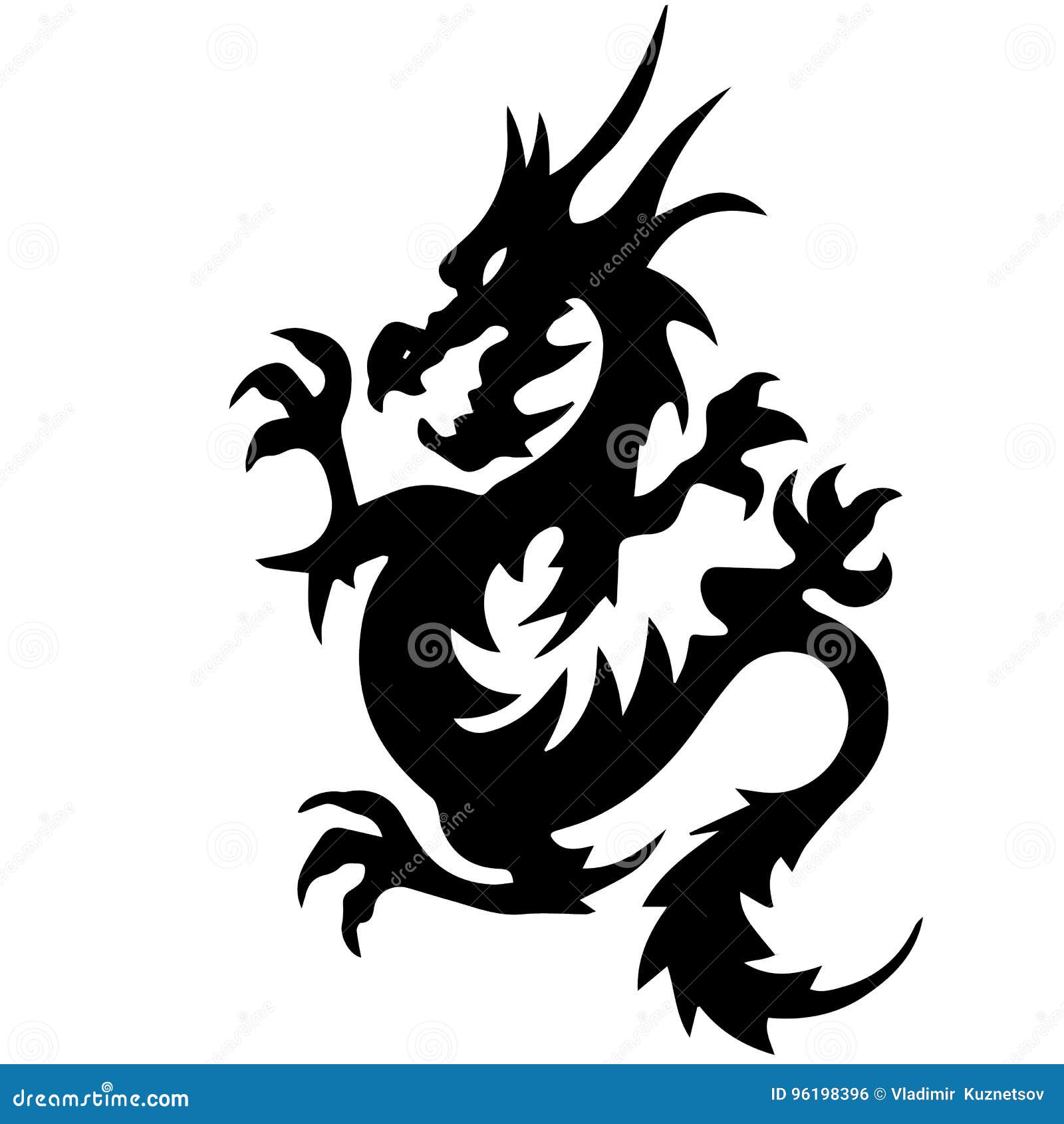 Dragon Silhouette Vector Illustration. | CartoonDealer.com #70723574