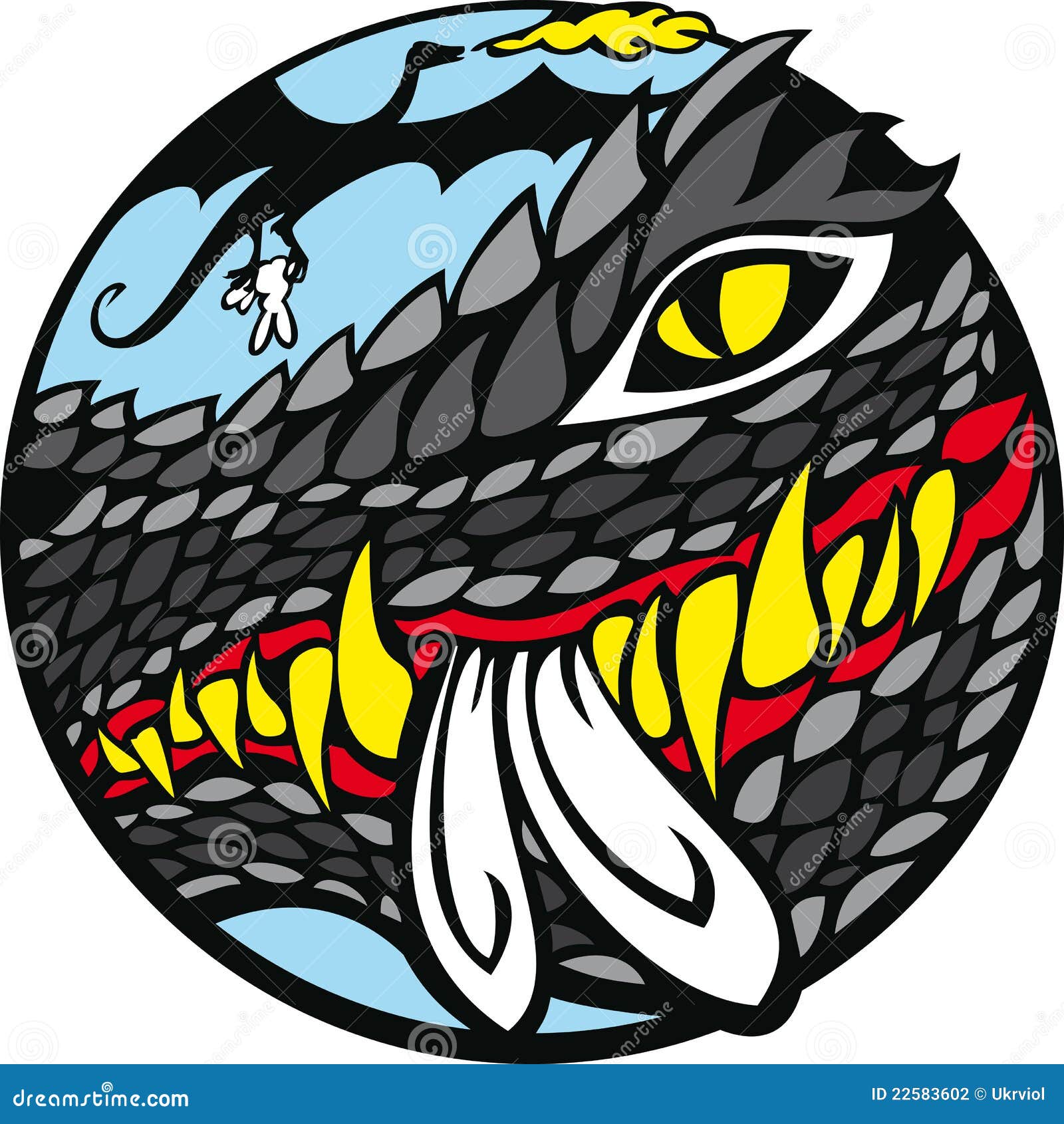 Black Dragon VS White Rabbit. Stock Vector - Illustration of year ...