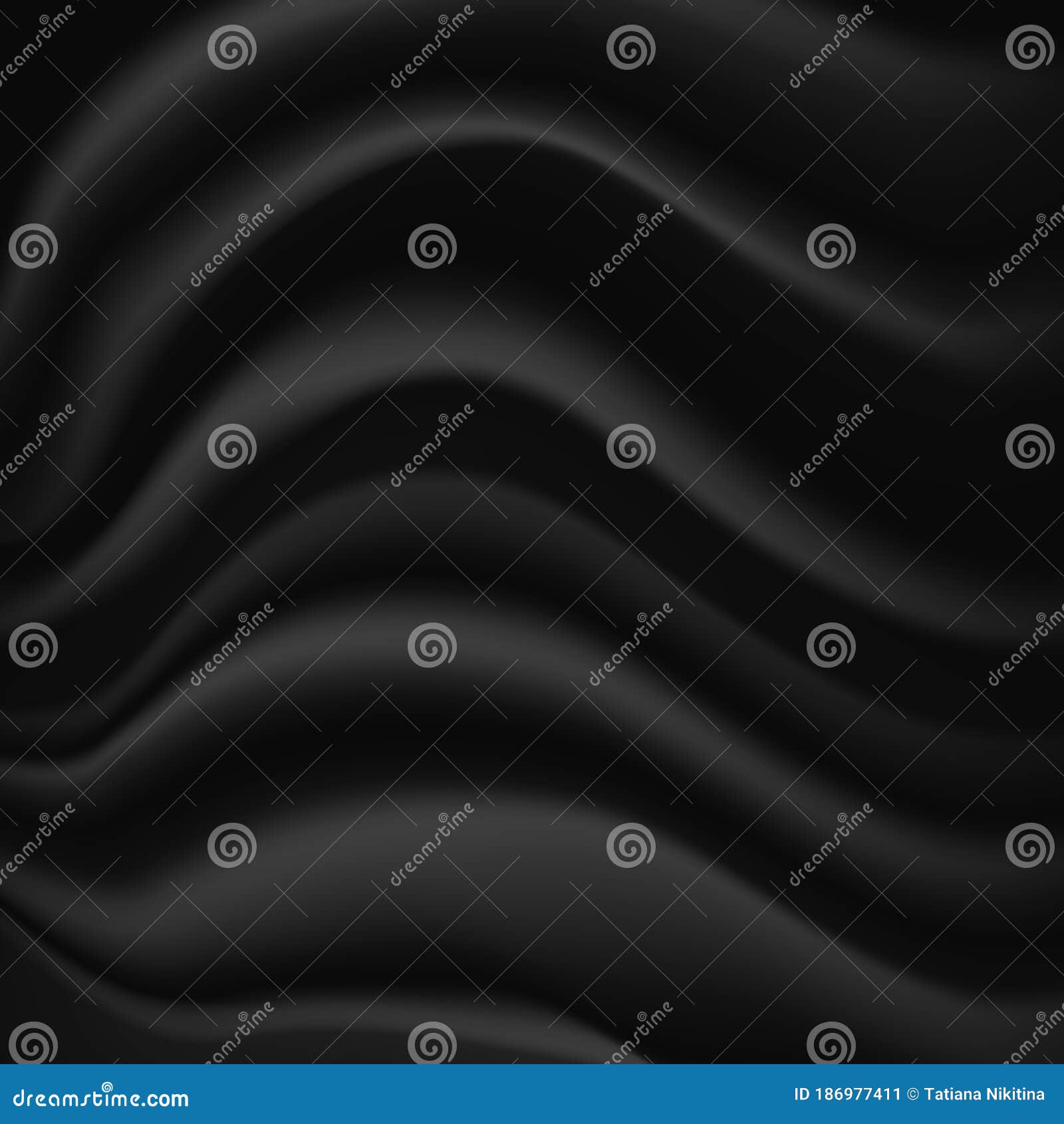 Black Draped Silk Fabric Texture. Vector Illustration Stock Vector ...