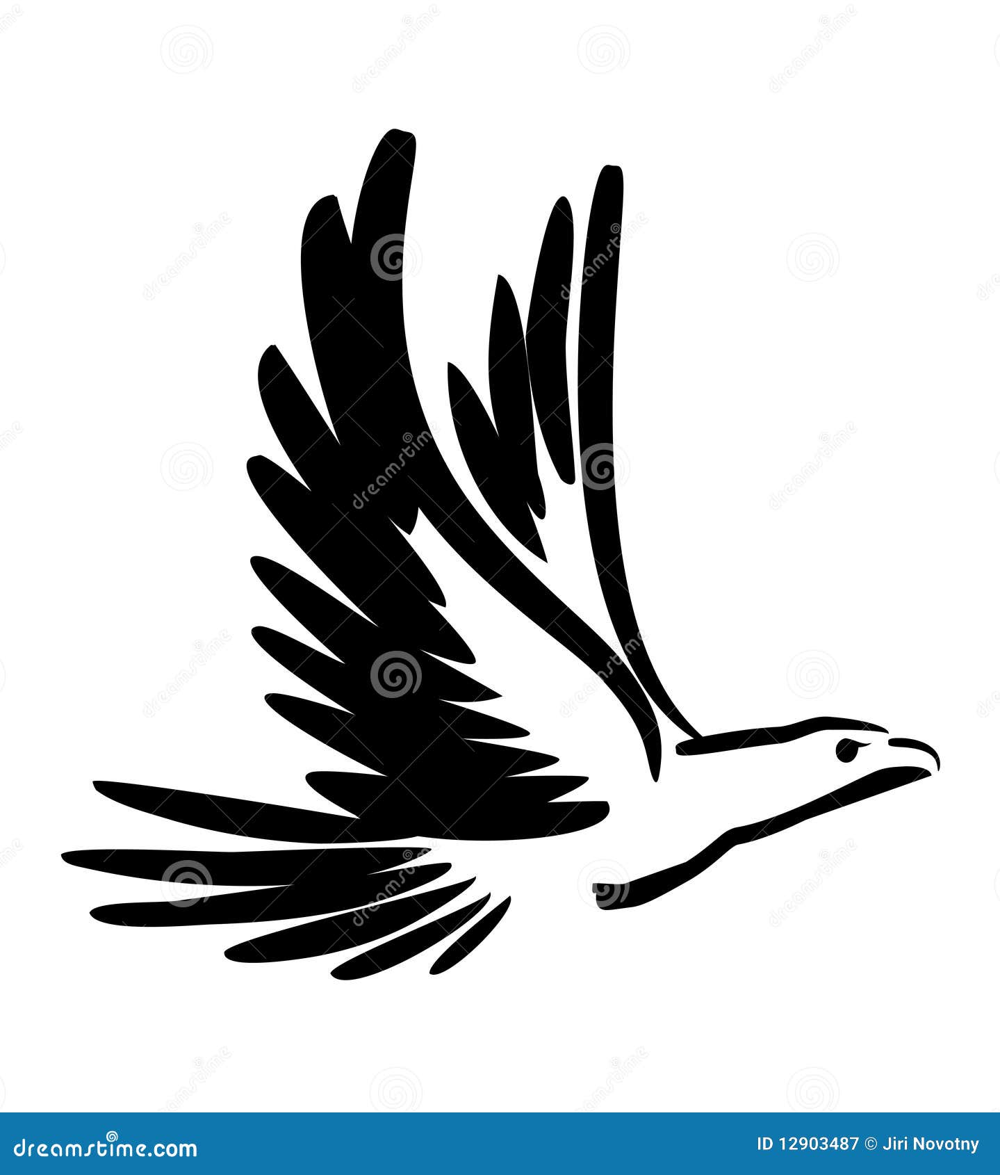 Black draw of a bird stock illustration. Illustration of bird - 12903487