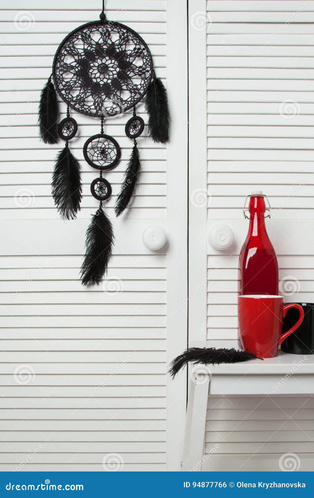 Black dream catcher stock photo. Image of handmade, catcher - 94877766