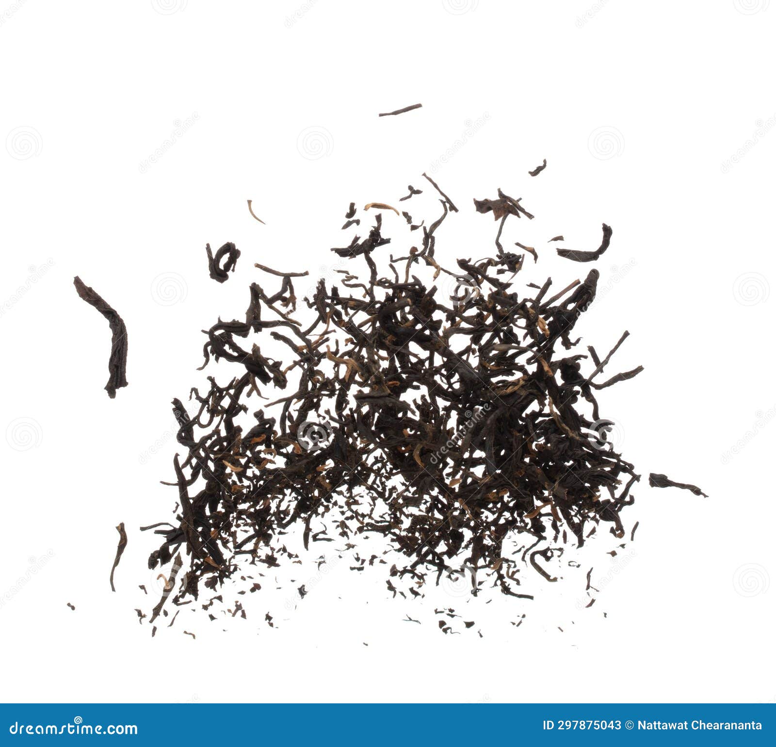 Black Dried Leave Tea Explode. Big Size Tea Leaf Fall Down, Abstract ...