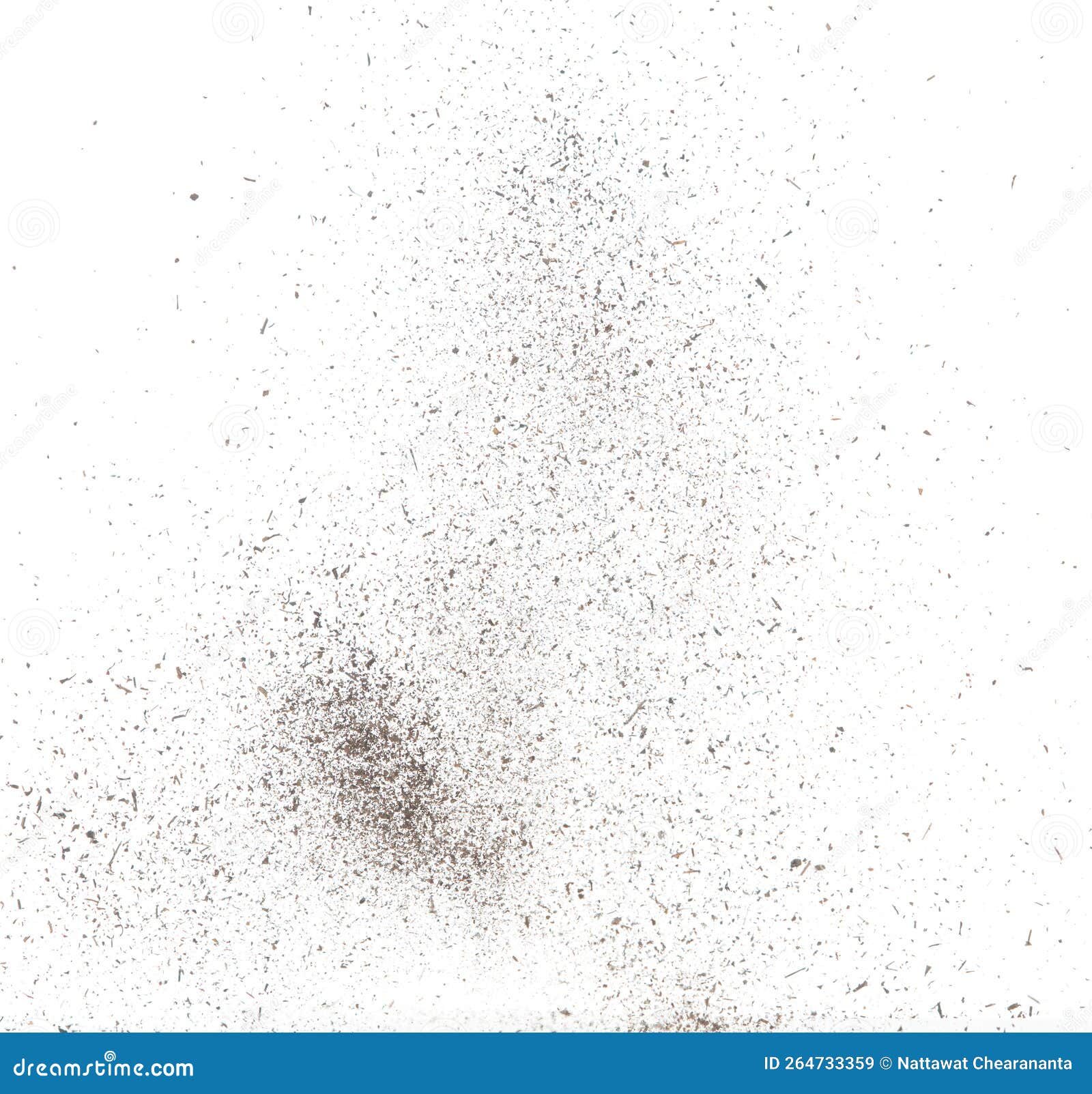 Black Dried Leave Tea Explode. Small Fine Size Tea Leaf Flying ...