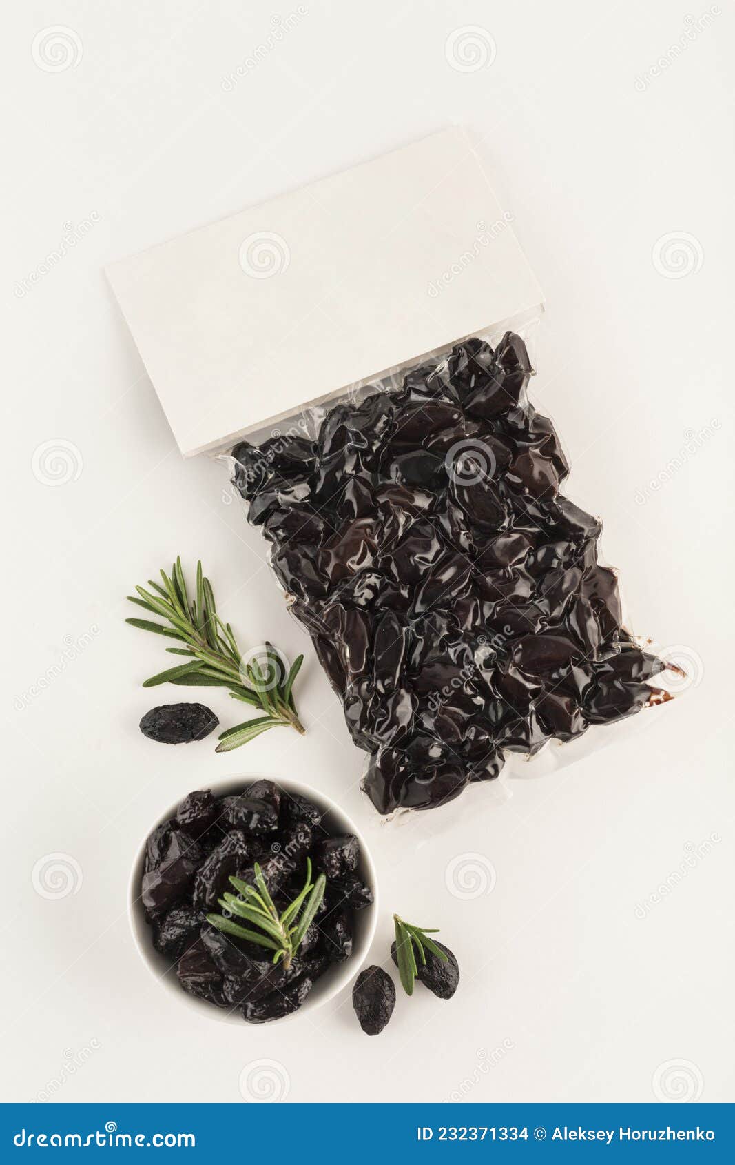 Black Dried Olives in Vacuum Packaging Stock Photo - Image of ...