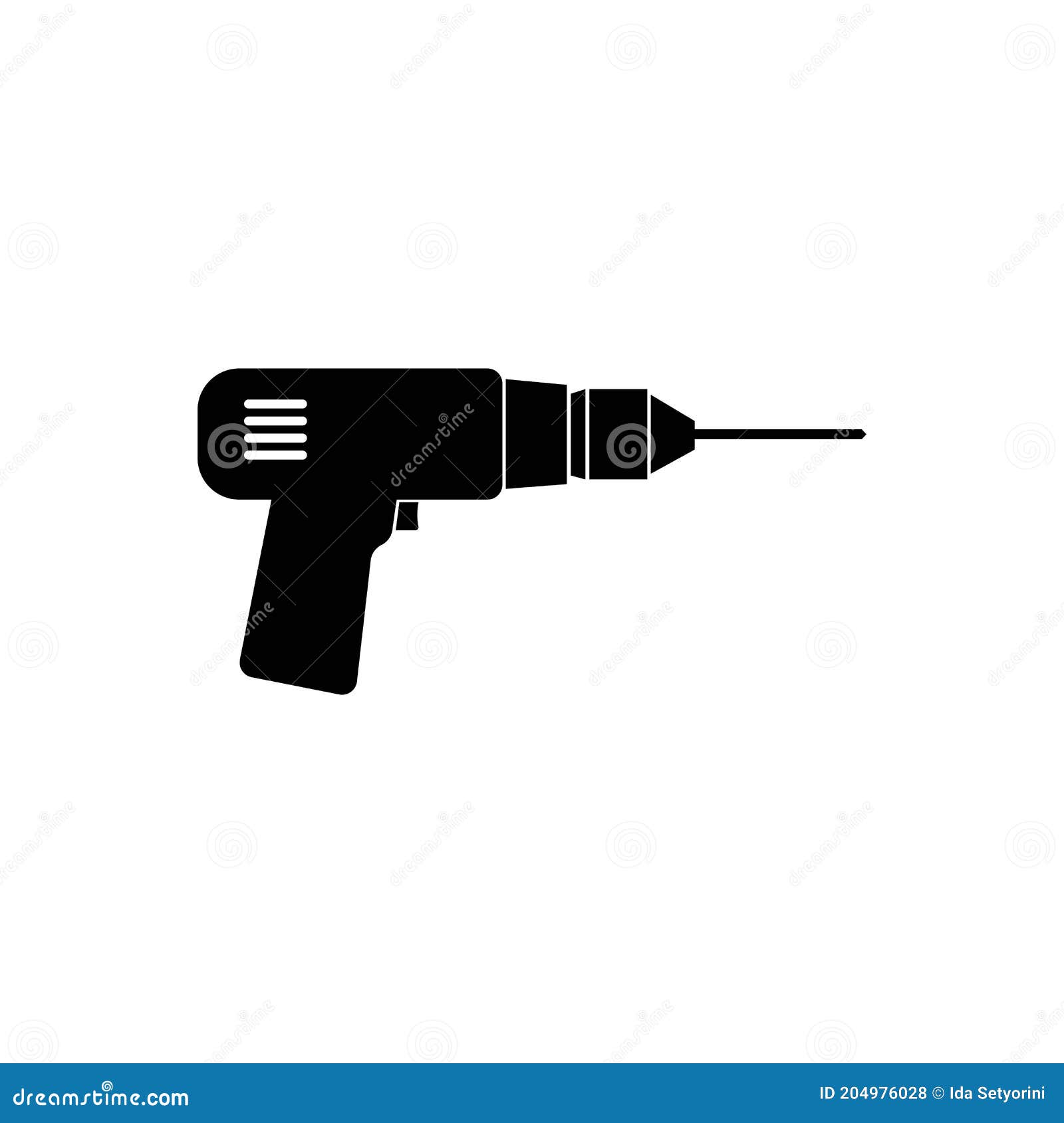 Black drill logo stock vector. Illustration of sign - 204976028