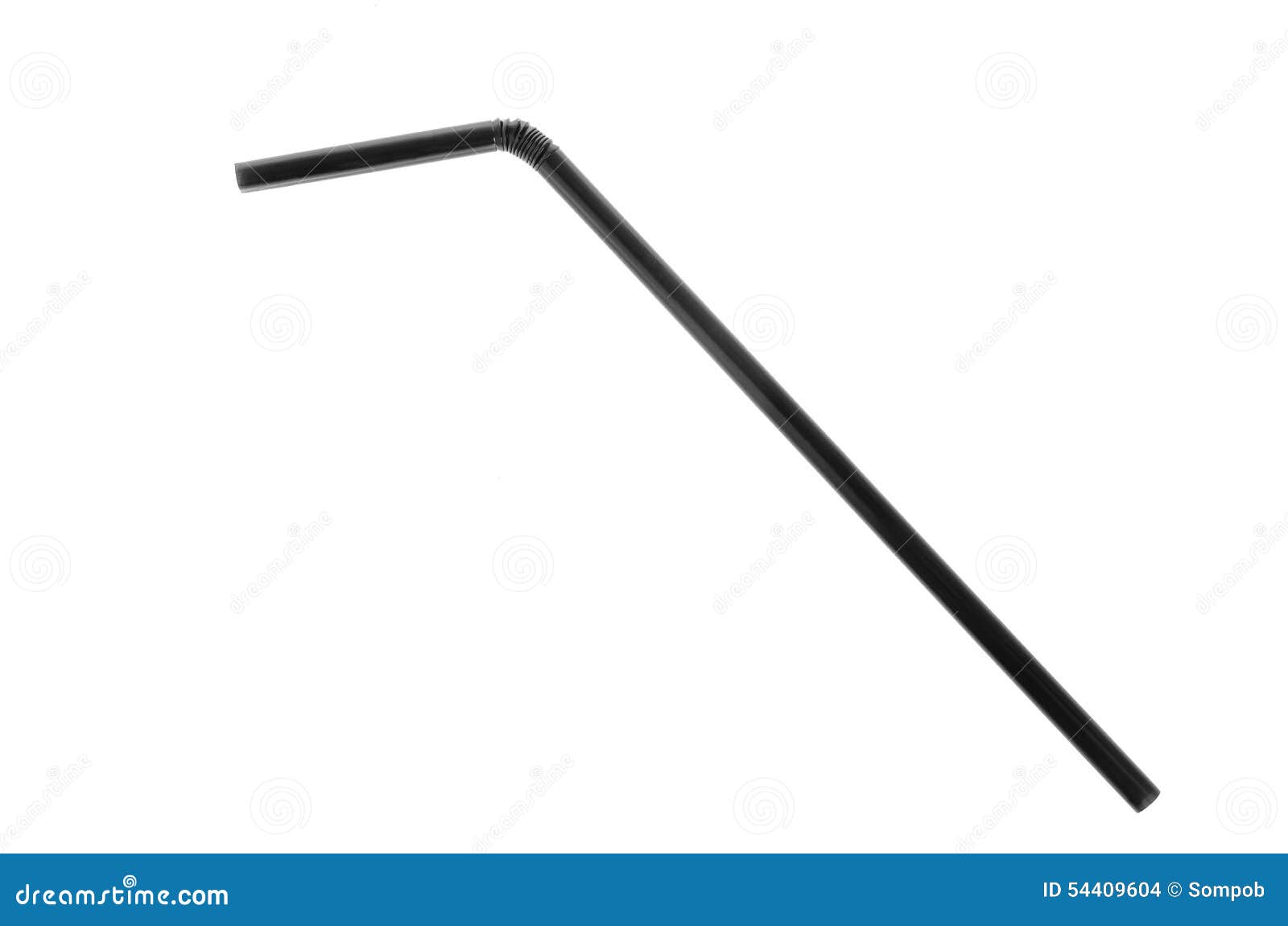 Black Drinking Straw Isolated on White Stock Photo - Image of beverage ...