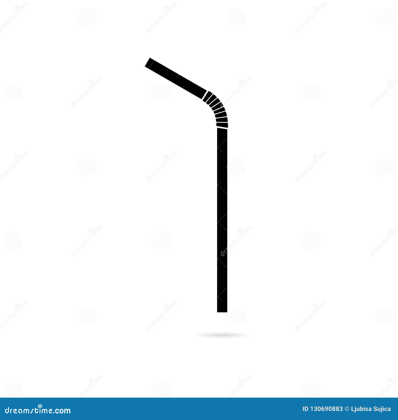 Black Drinking Straw Logo or Icon Stock Vector - Illustration of ...