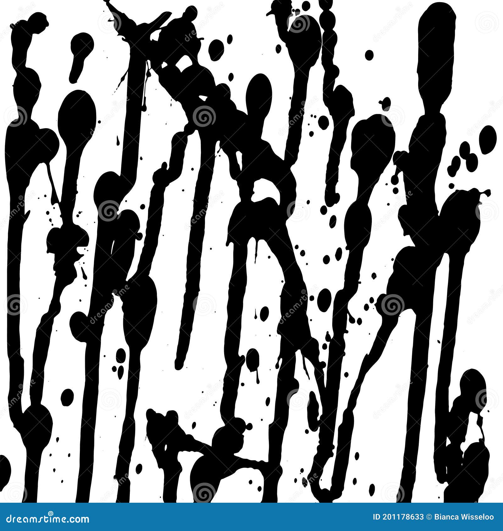 Black dripping stains stock vector. Illustration of mess - 201178633