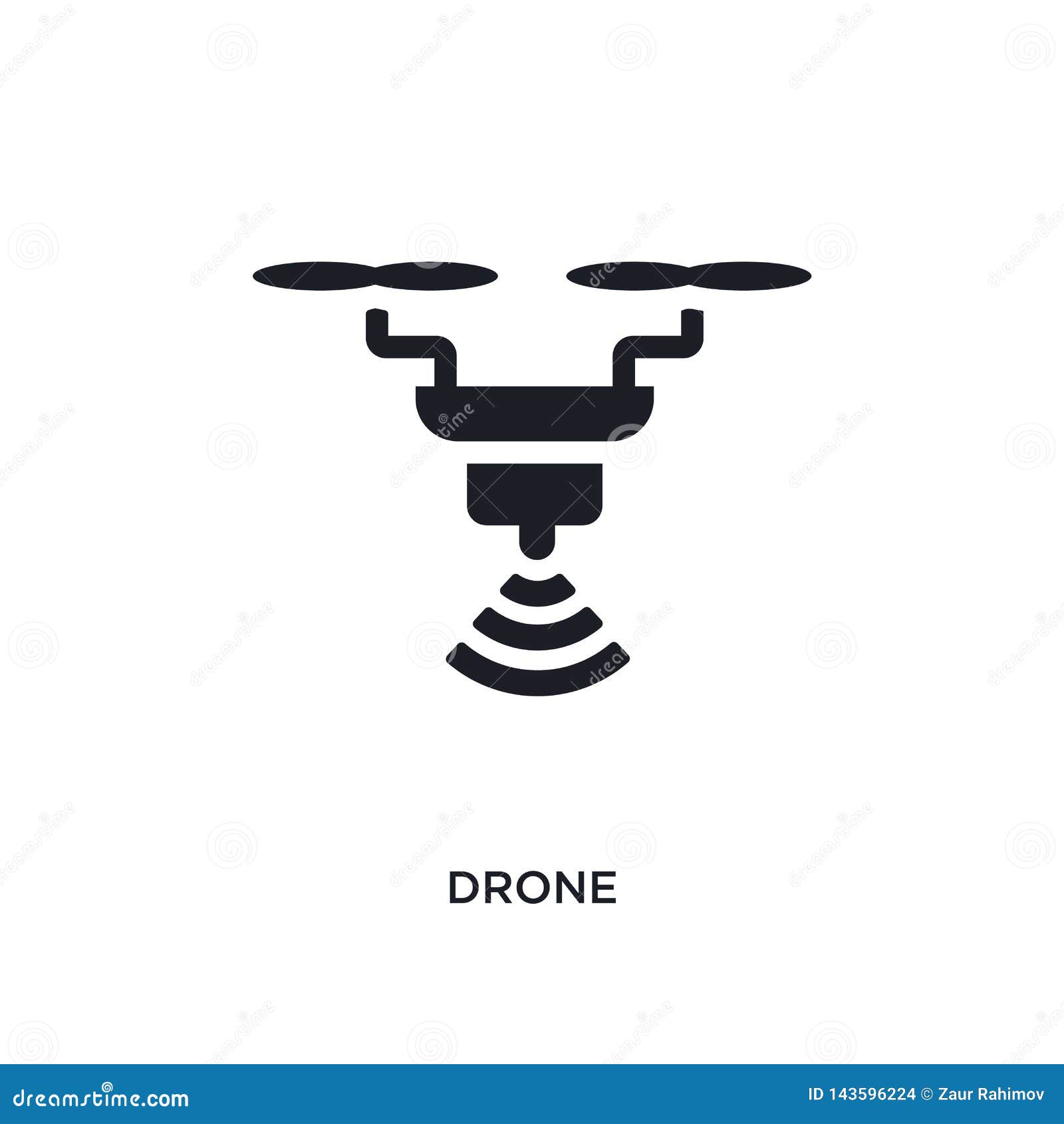 Black Drone Isolated Vector Icon. Simple Element Illustration from ...