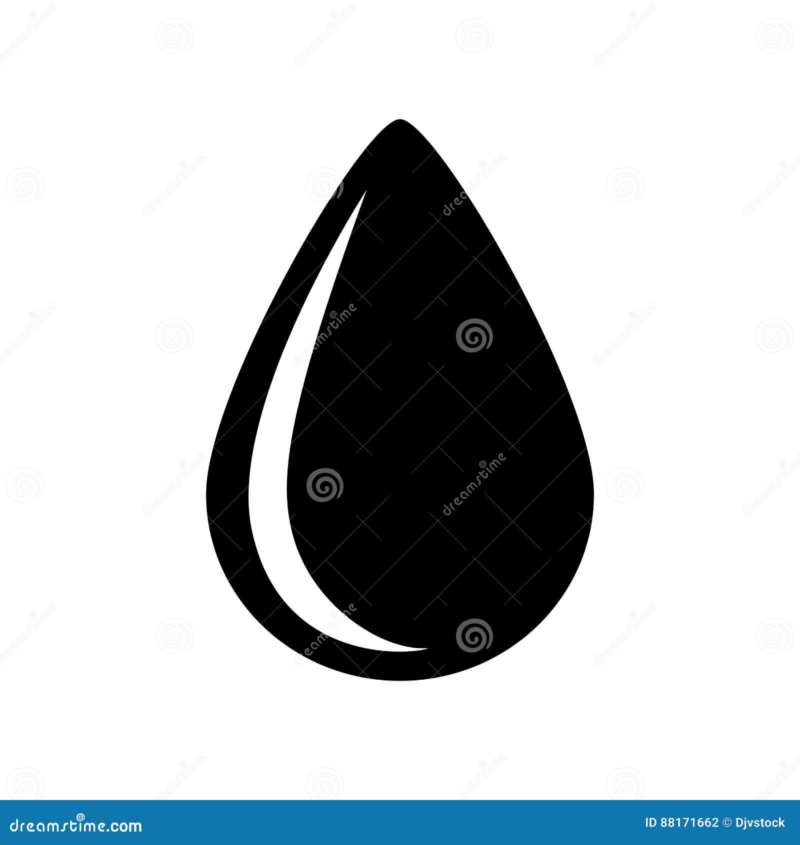 Black drop isolated stock illustration. Illustration of shape - 88171662