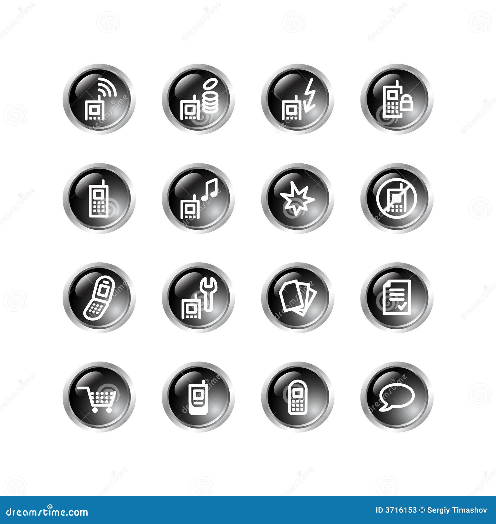 Black Drop Mobile Phone Icons Stock Vector - Illustration of cash, icon ...