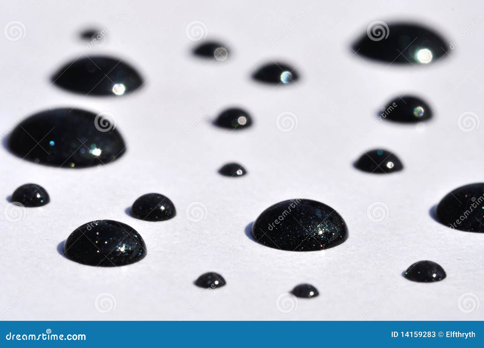 Black drops stock image. Image of glycerine, selective - 14159283