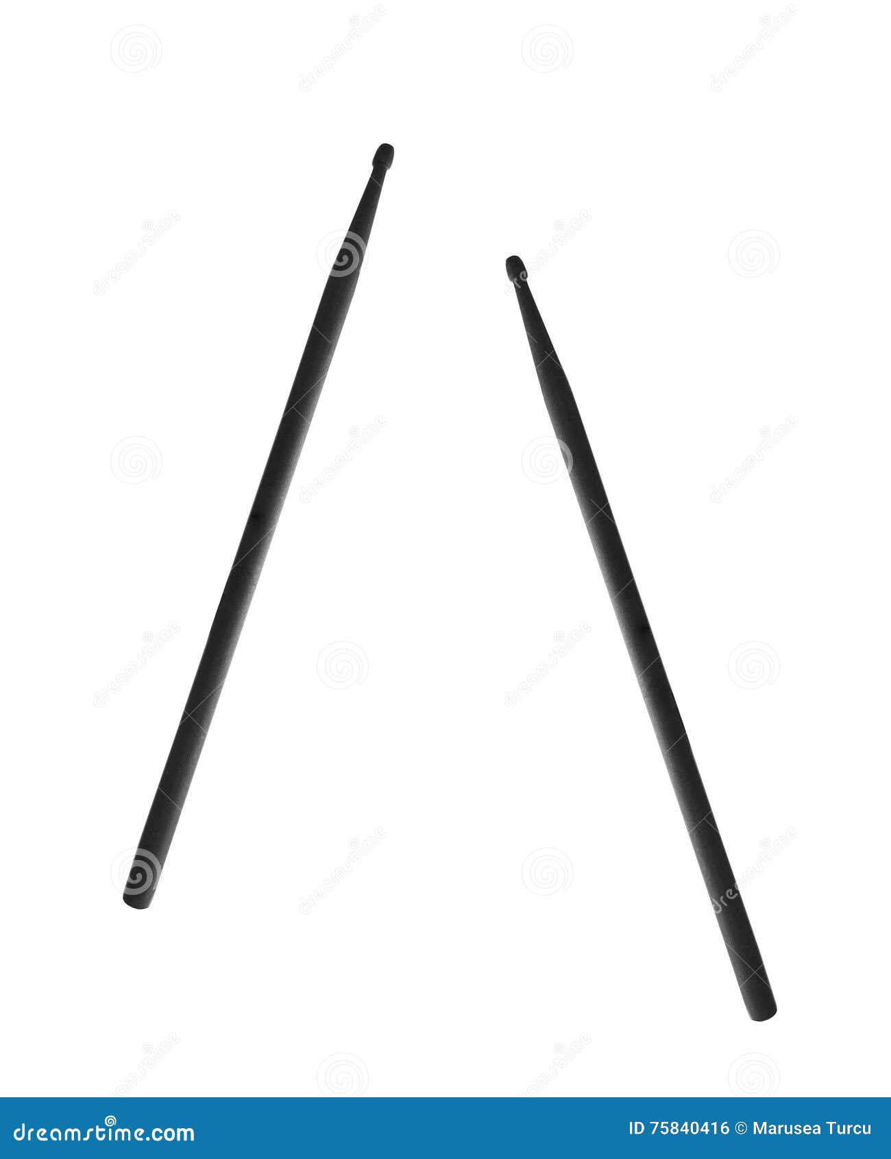 Black drumsticks isolated stock photo. Image of music - 75840416