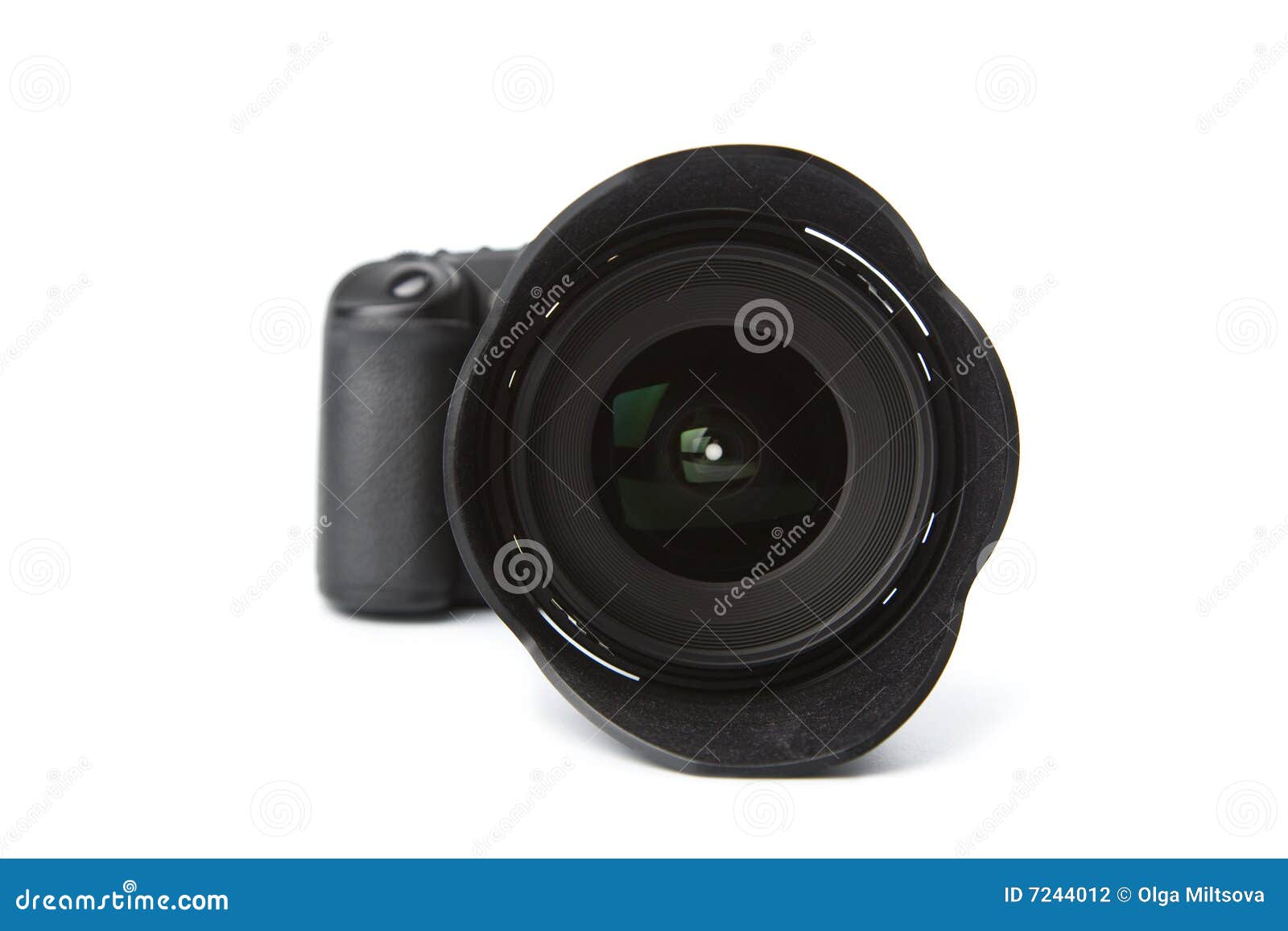 Black DSLR camera isolated stock photo. Image of body - 7244012